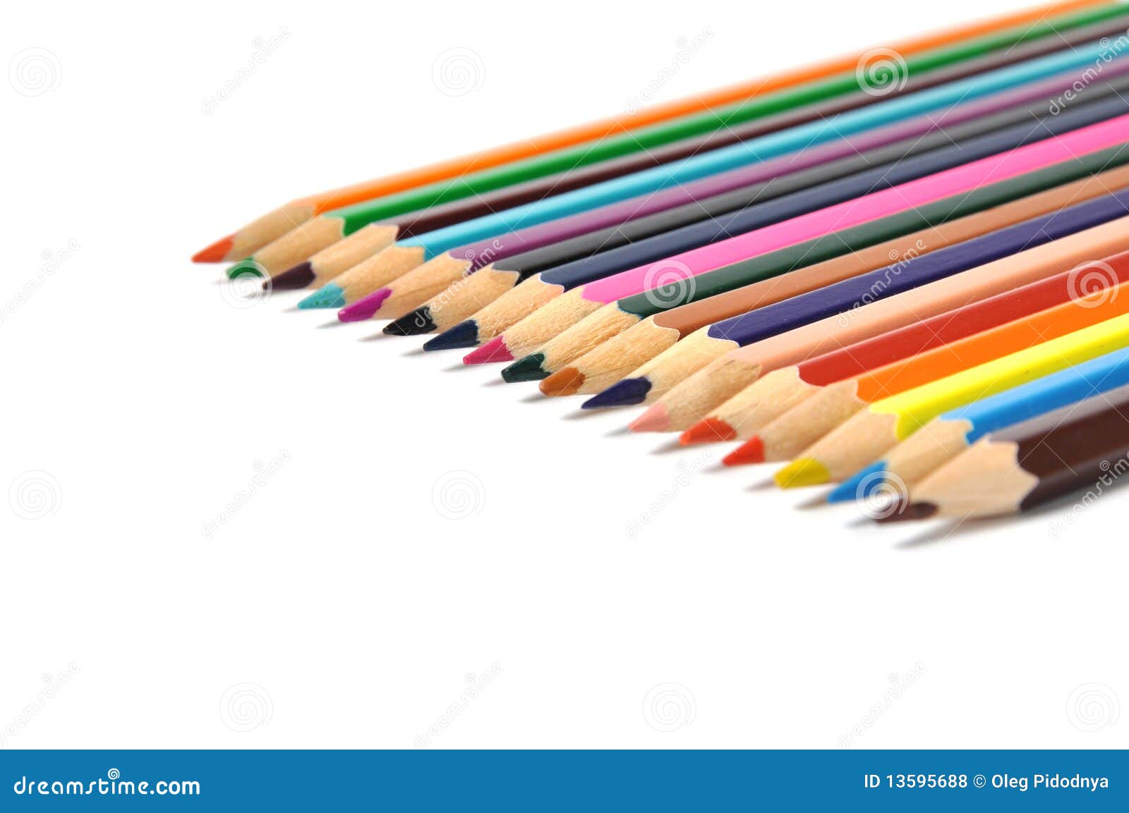 Assortment of Colored Pencils Stock Photo - Image of colored, black ...