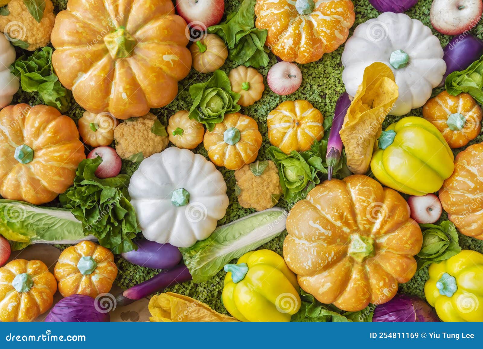 Assortment of Colorful Dummy Fresh Fruit and Vegetable Stock Image ...