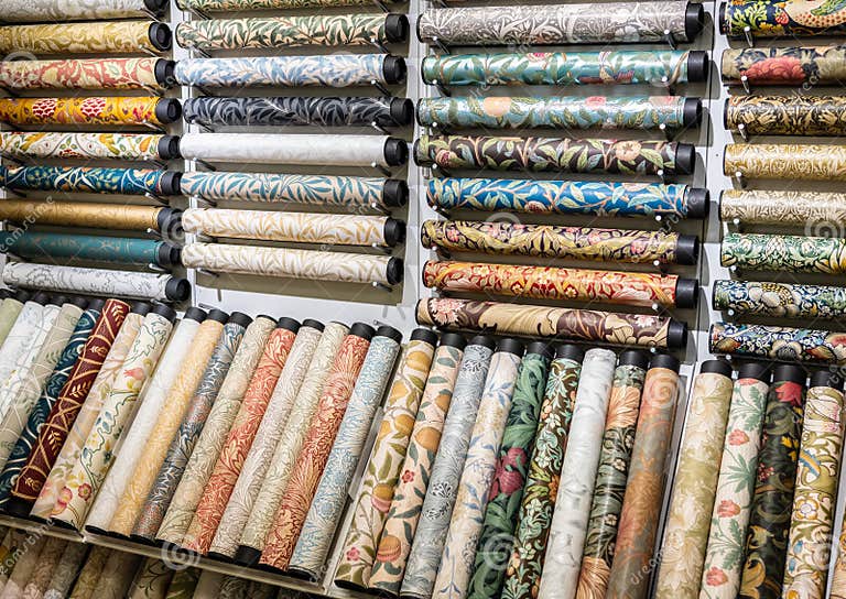 Assortment of Colorful Patterned Wallpapers.. Stock Photo - Image of ...