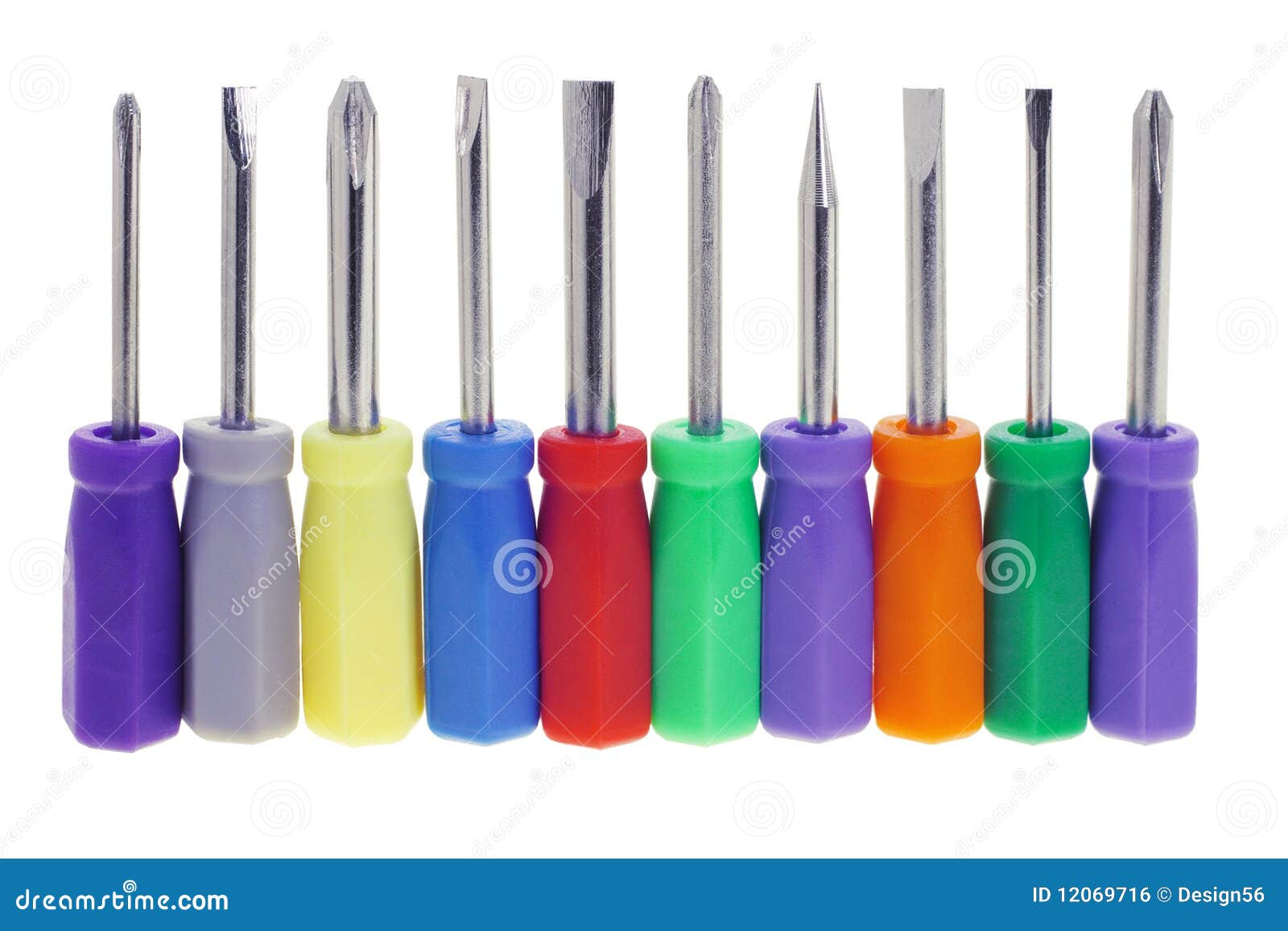Assortment of Colorful Screwdrivers Stock Photo - Image of solated ...