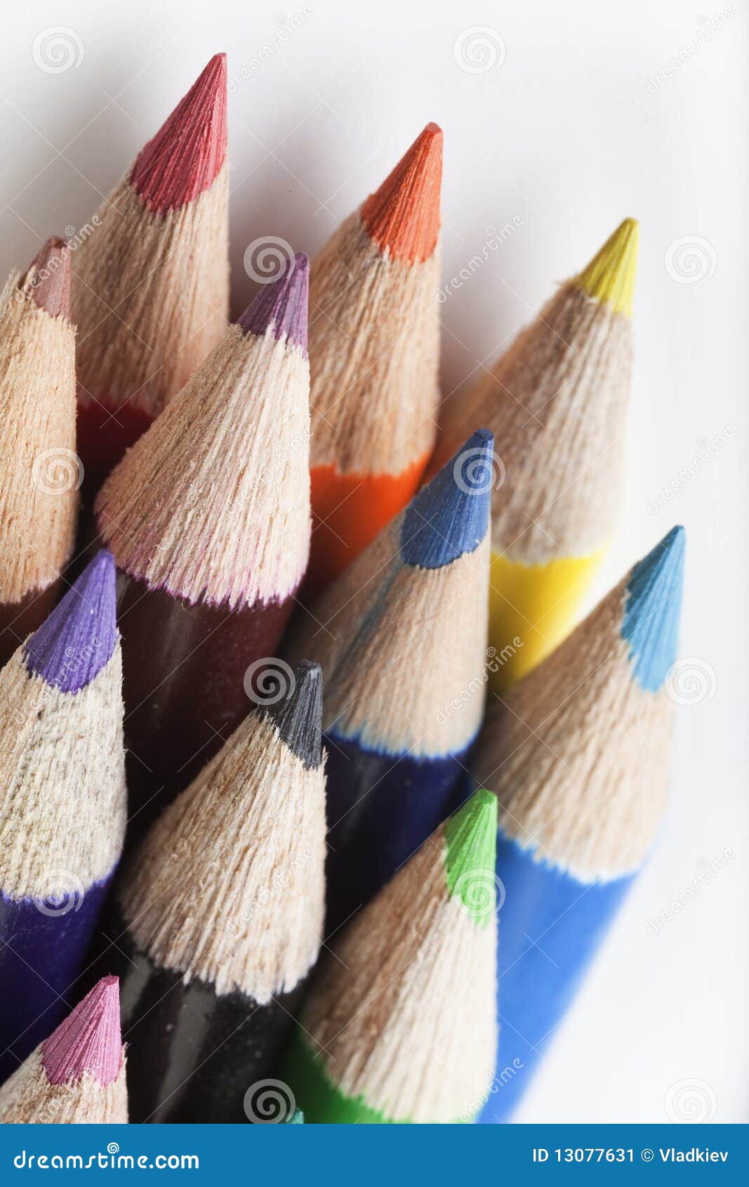 Assortment of Coloured Pencils Stock Image - Image of craft, pink: 13077631