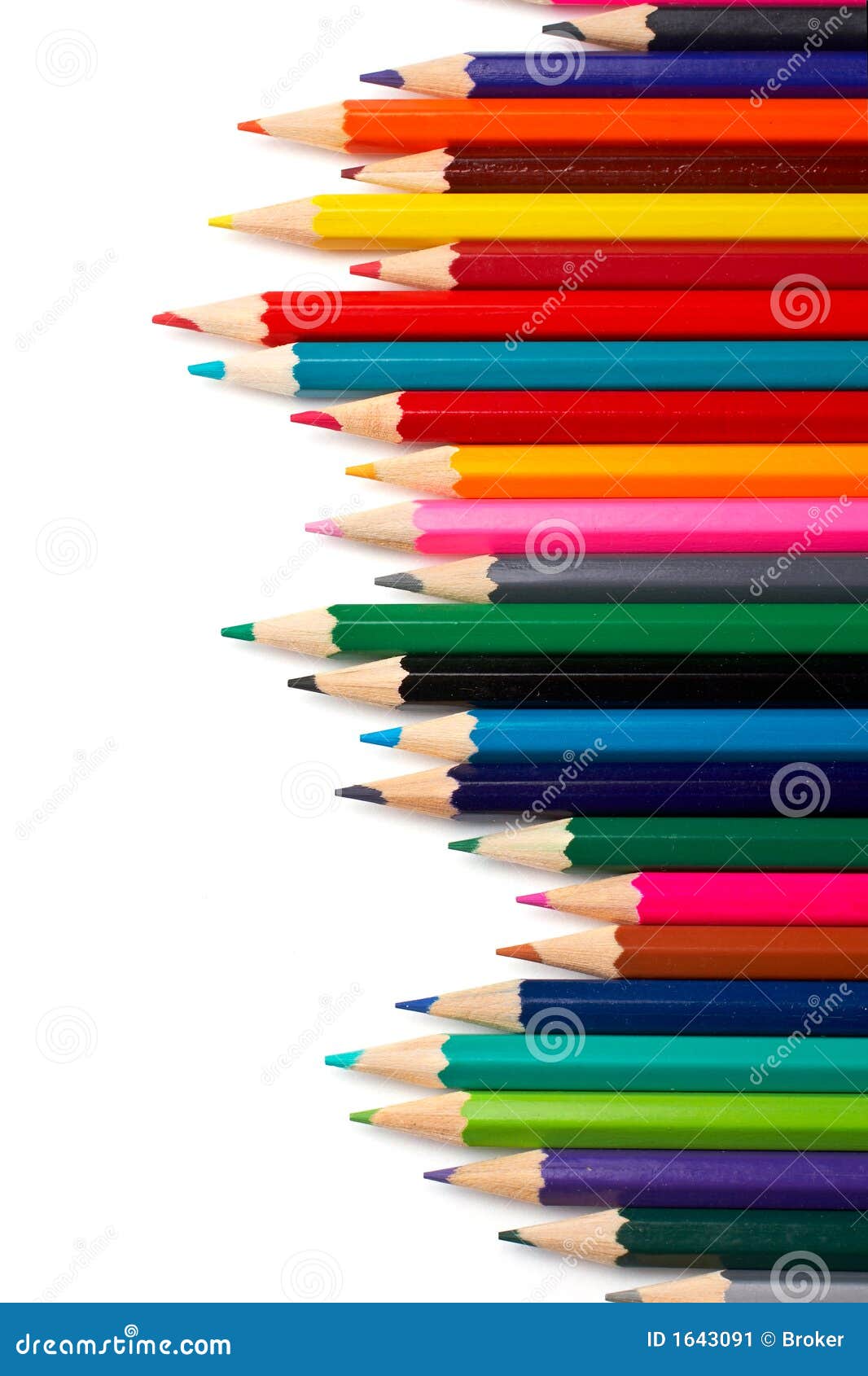 Assortment of Coloured Pencils Stock Image - Image of macro, colored ...