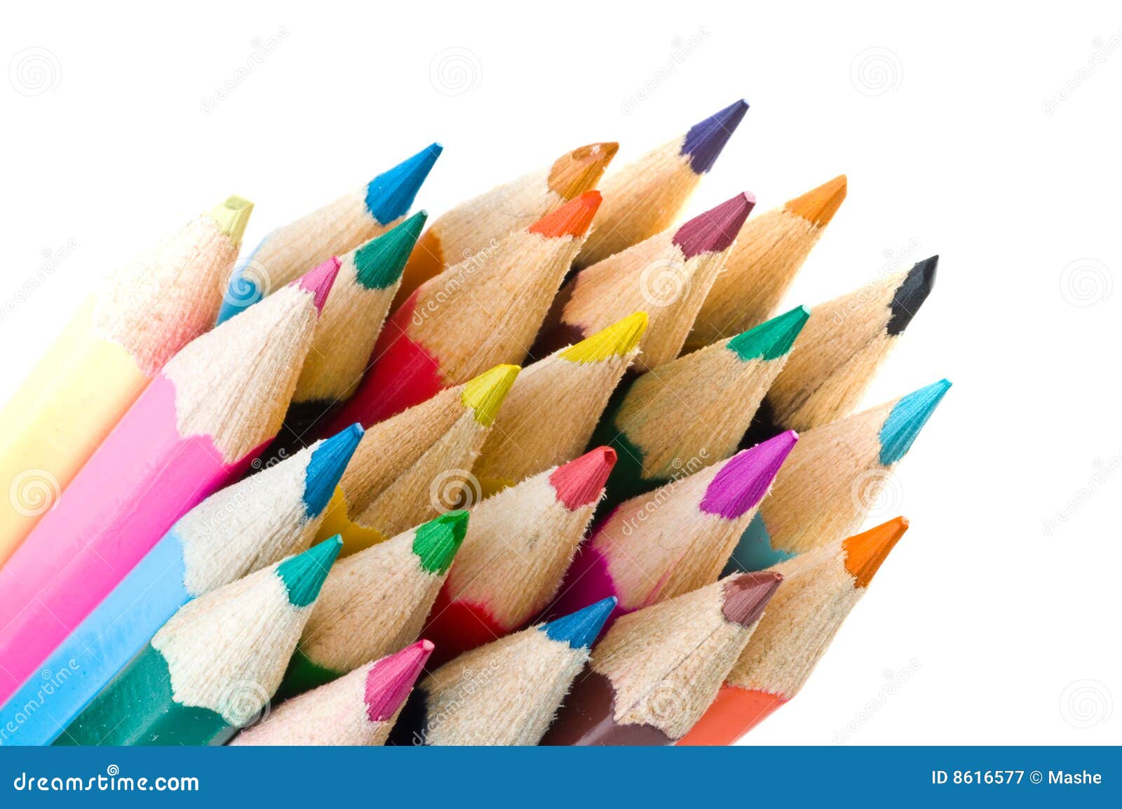Assortment of Coloured Pencils Stock Image - Image of isolated, learn ...
