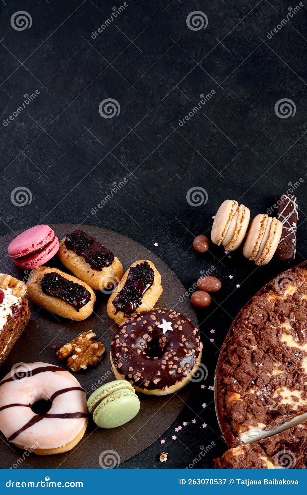 Assortment of Confectionery, Different Types Desserts Stock Image ...