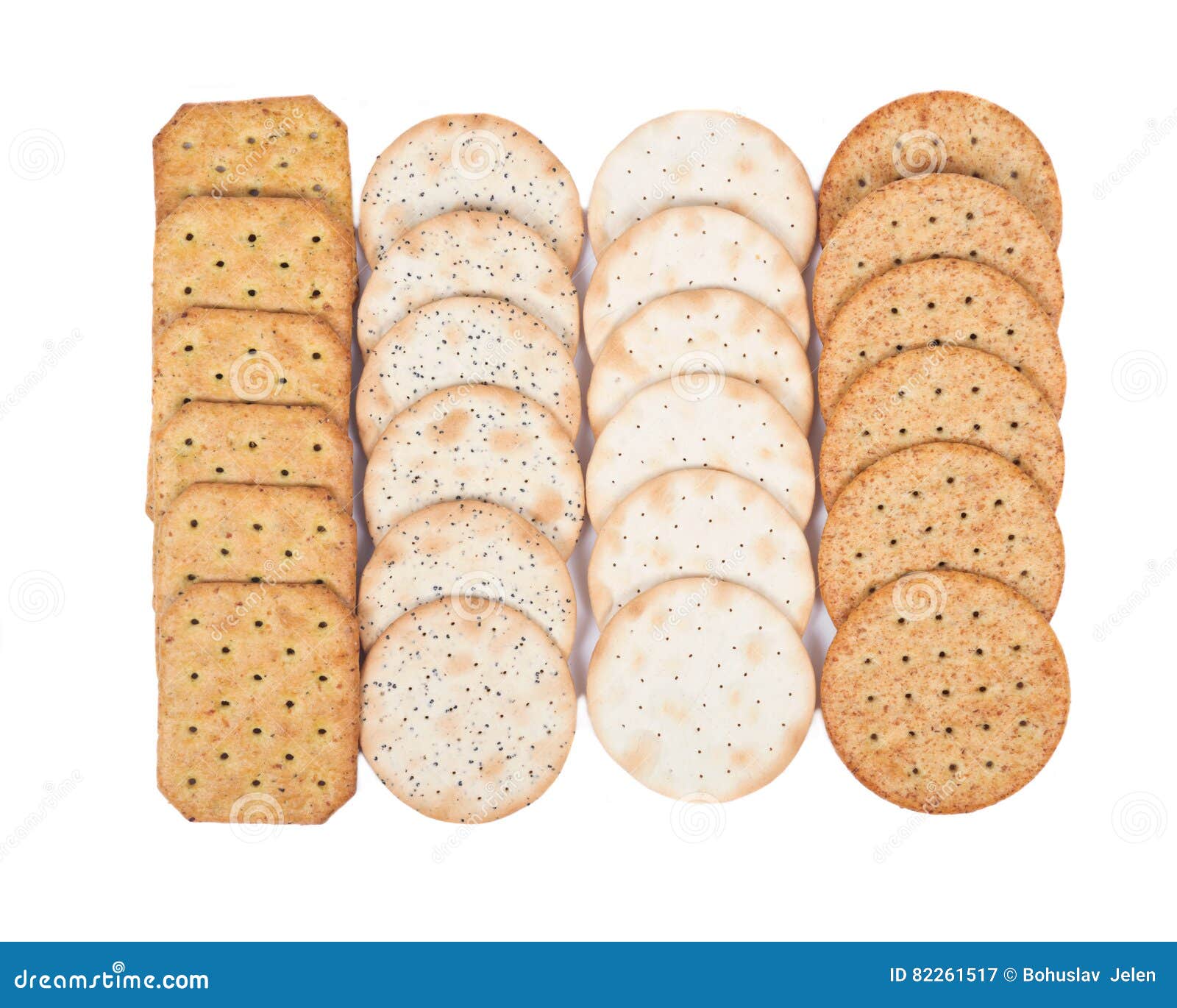 Assortment of crackers stock image. Image of original - 82261517