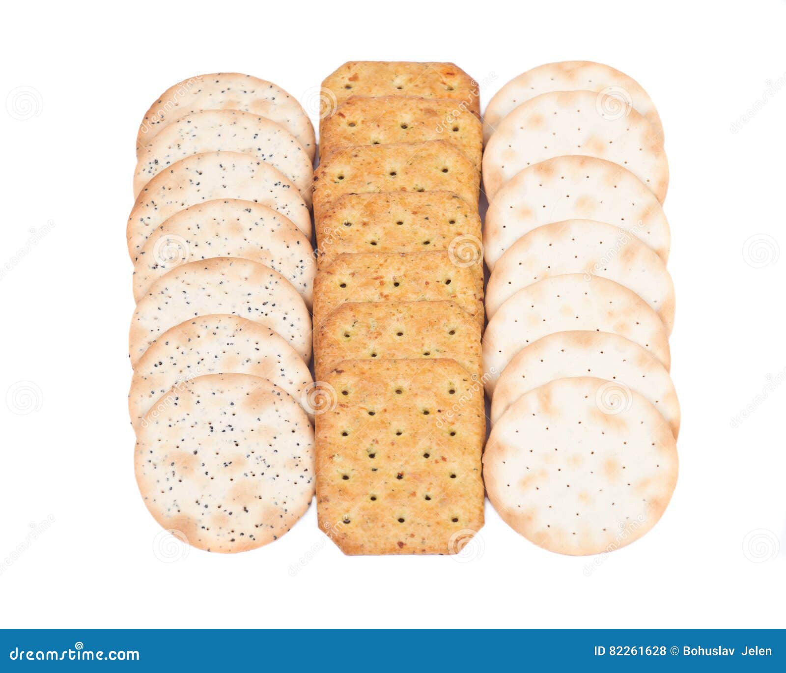 Assortment of crackers stock photo. Image of food, cookie - 82261628