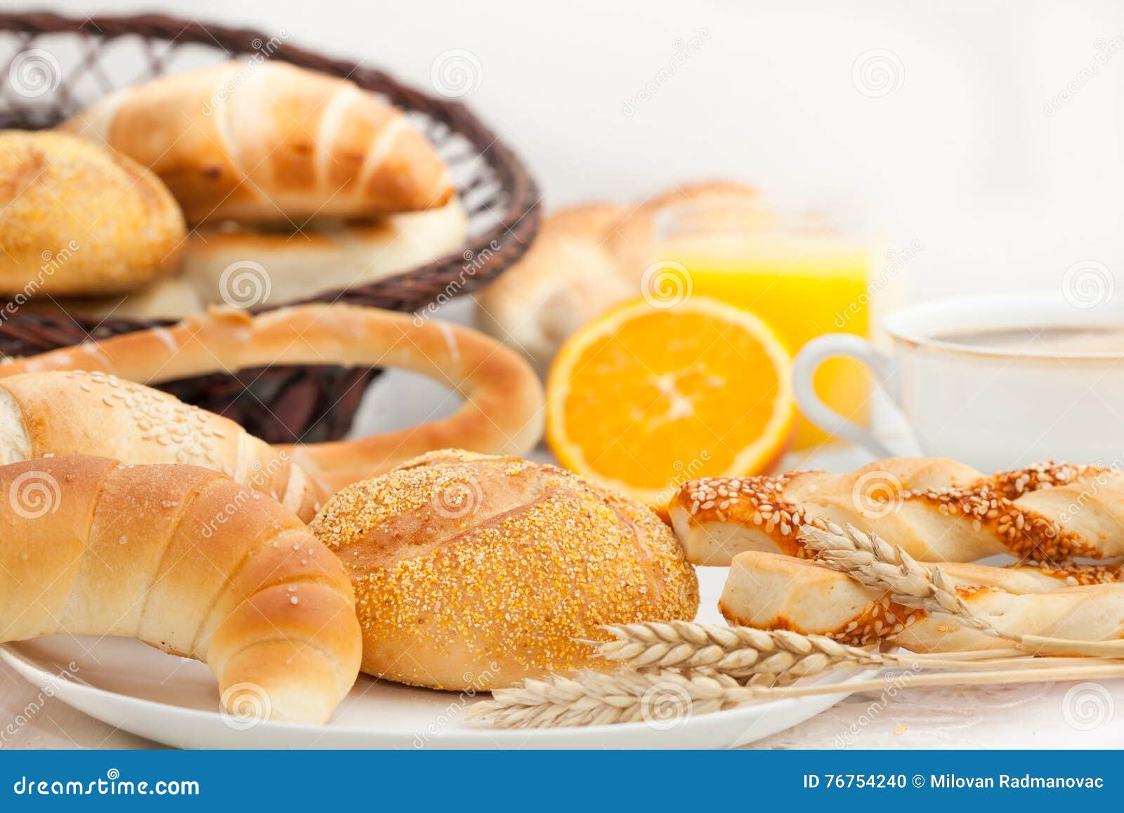 Assortment of Croissant, Bread and Pastries Stock Photo - Image of ...