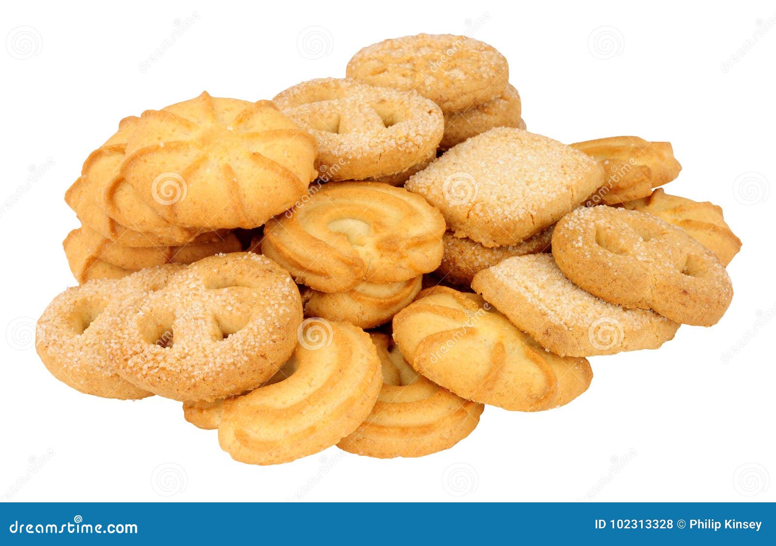 Group of Danish Butter Biscuits Stock Photo - Image of mixture, crunchy ...