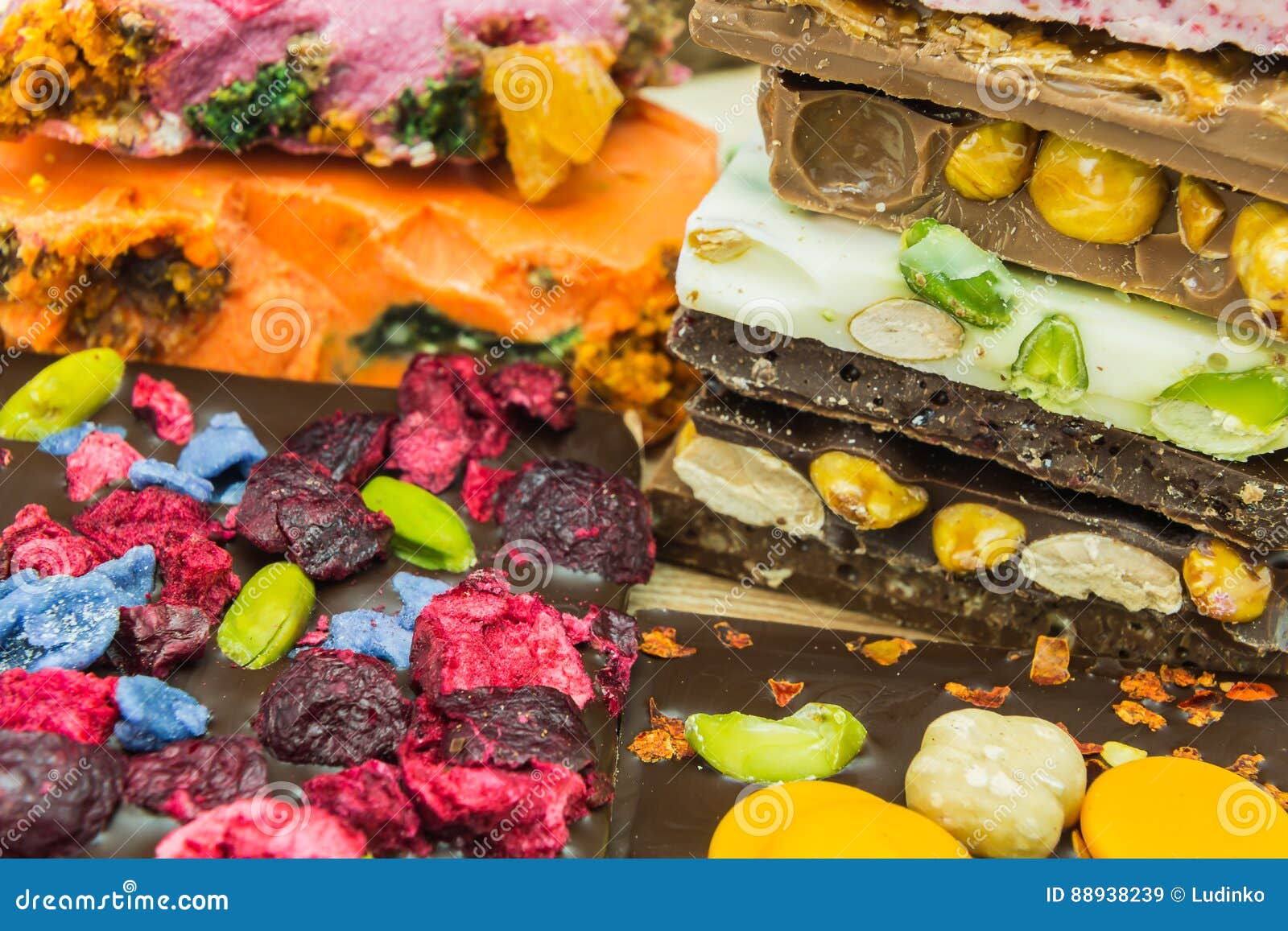 Assortment Delicious Chocolate Bars Stock Image - Image of brown ...