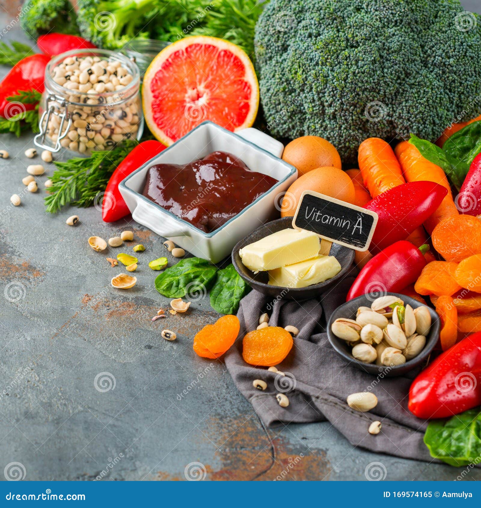 Assortment of Diet Food Ingredients Rich in Vitamin a Stock Image ... Assortment of Diet Food Ingredients Rich in Vitamin a Stock Image ...