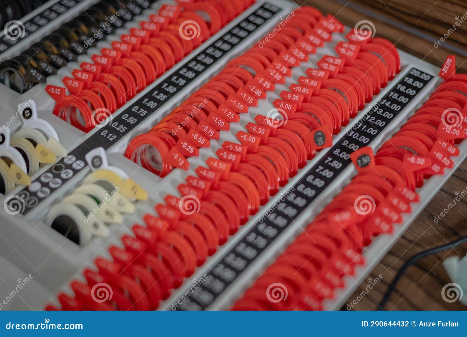 Assortment of Differend Lenses with Dioptry Used To Assume Proper ...