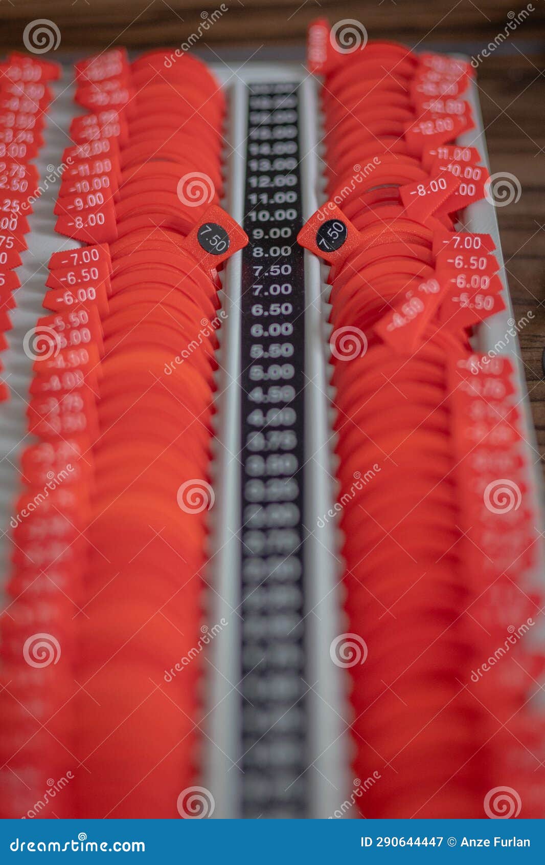 Assortment of Differend Lenses with Dioptry Used To Assume Proper ...