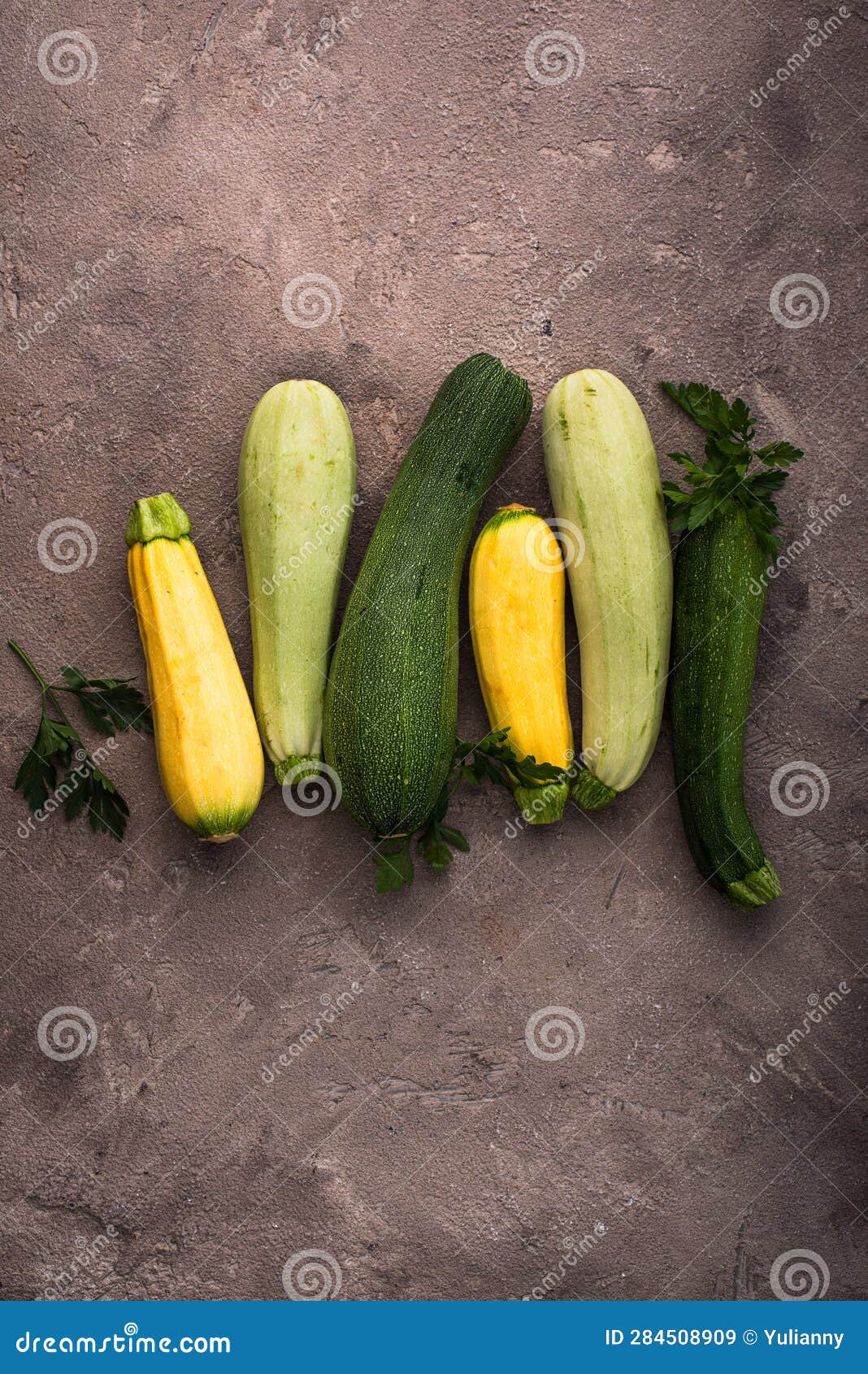 Assortment of Different Color of Zucchini Stock Image - Image of ...