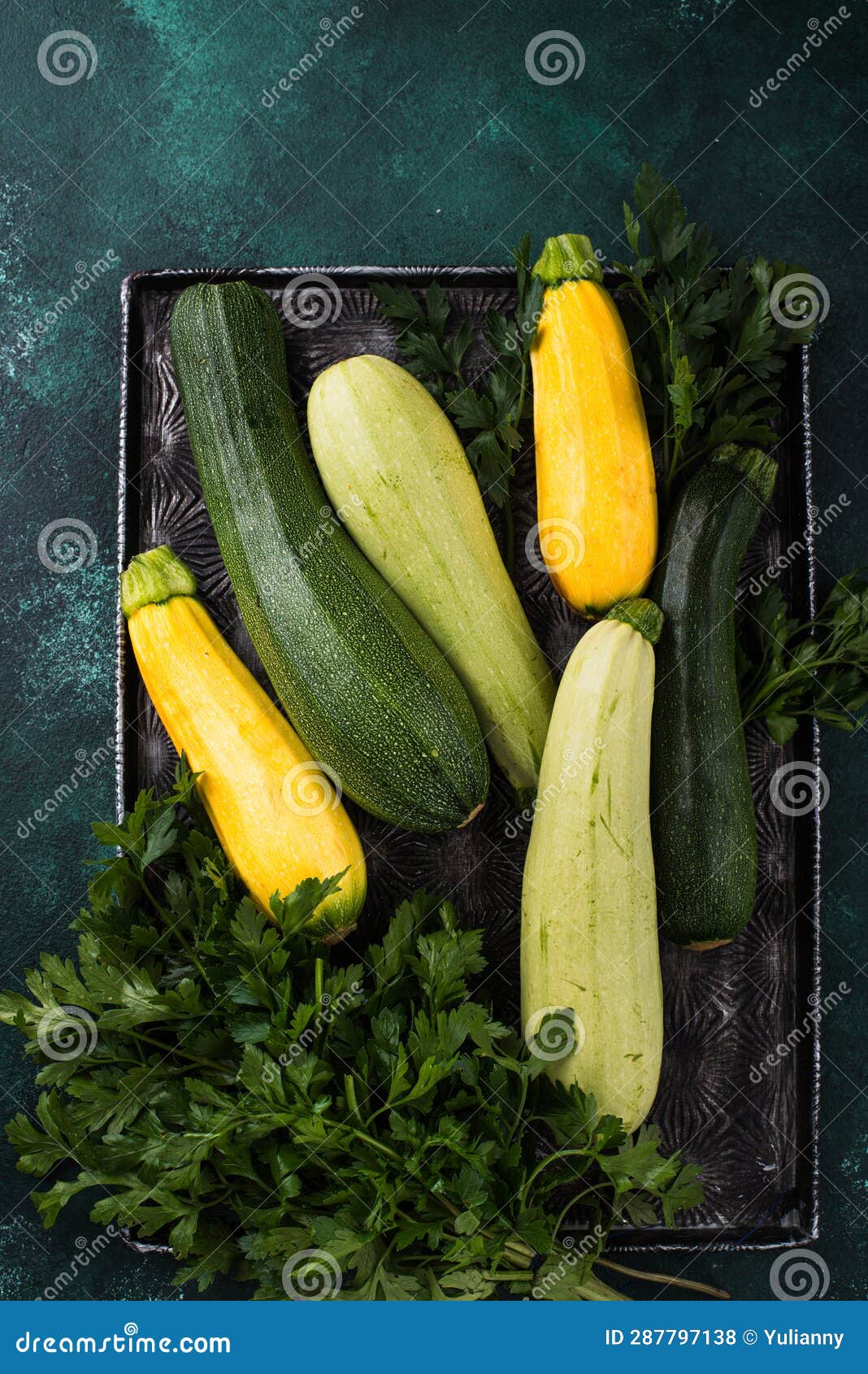 Assortment of Different Color of Zucchini Stock Photo - Image of health ...