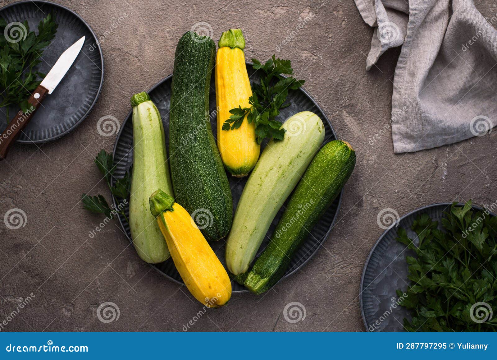 Assortment of Different Color of Zucchini Stock Image - Image of ...