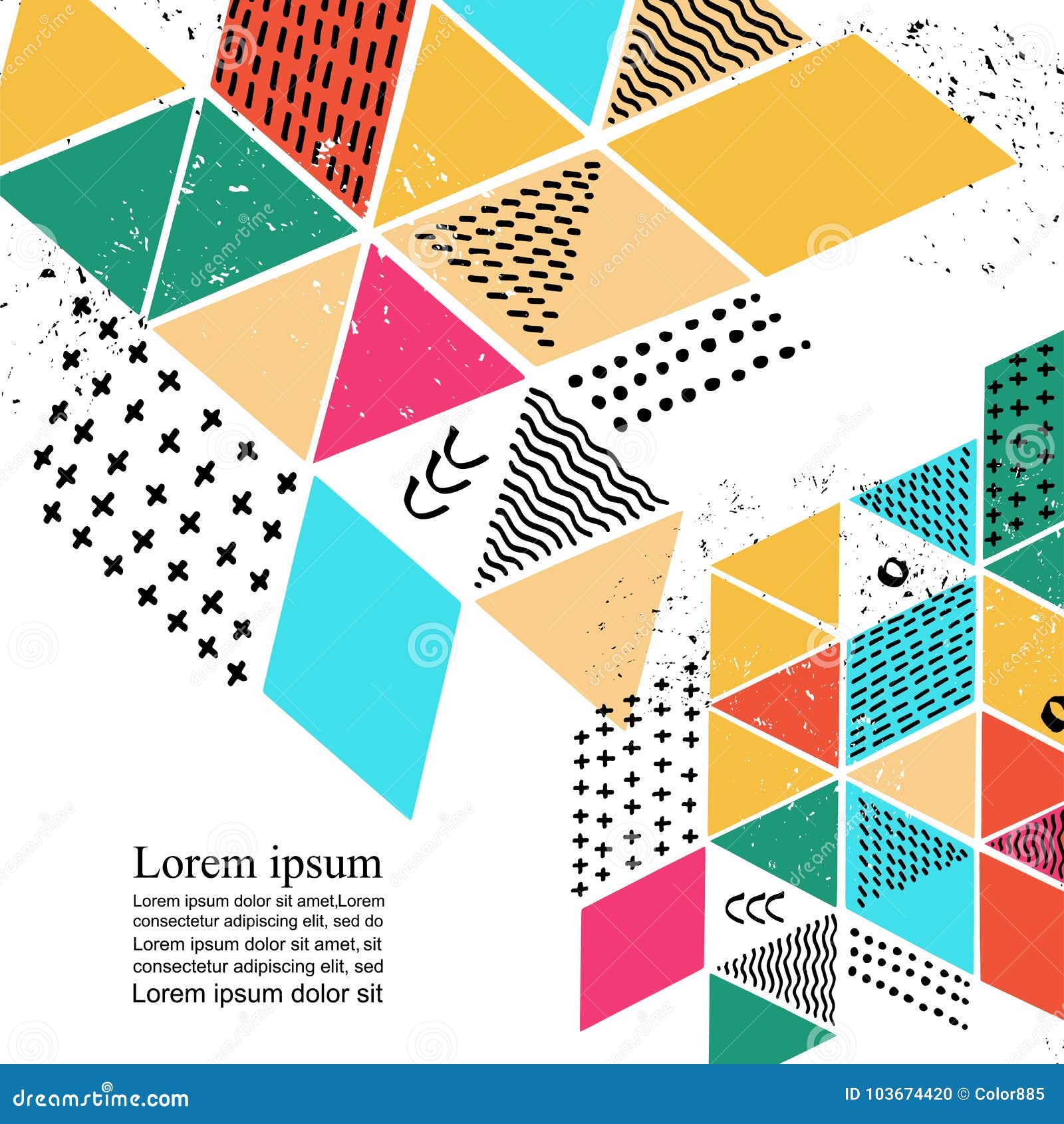 Different Colored Triangles Stock Illustration - Illustration of ...