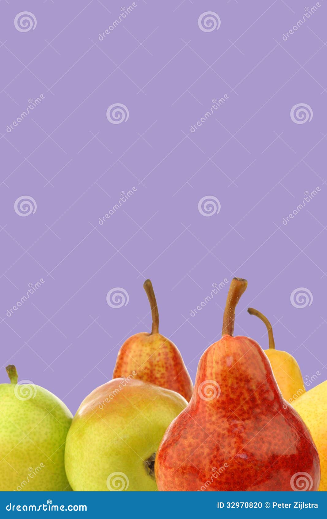 Assortment of Different Colorful Pears Stock Photo - Image of three ...