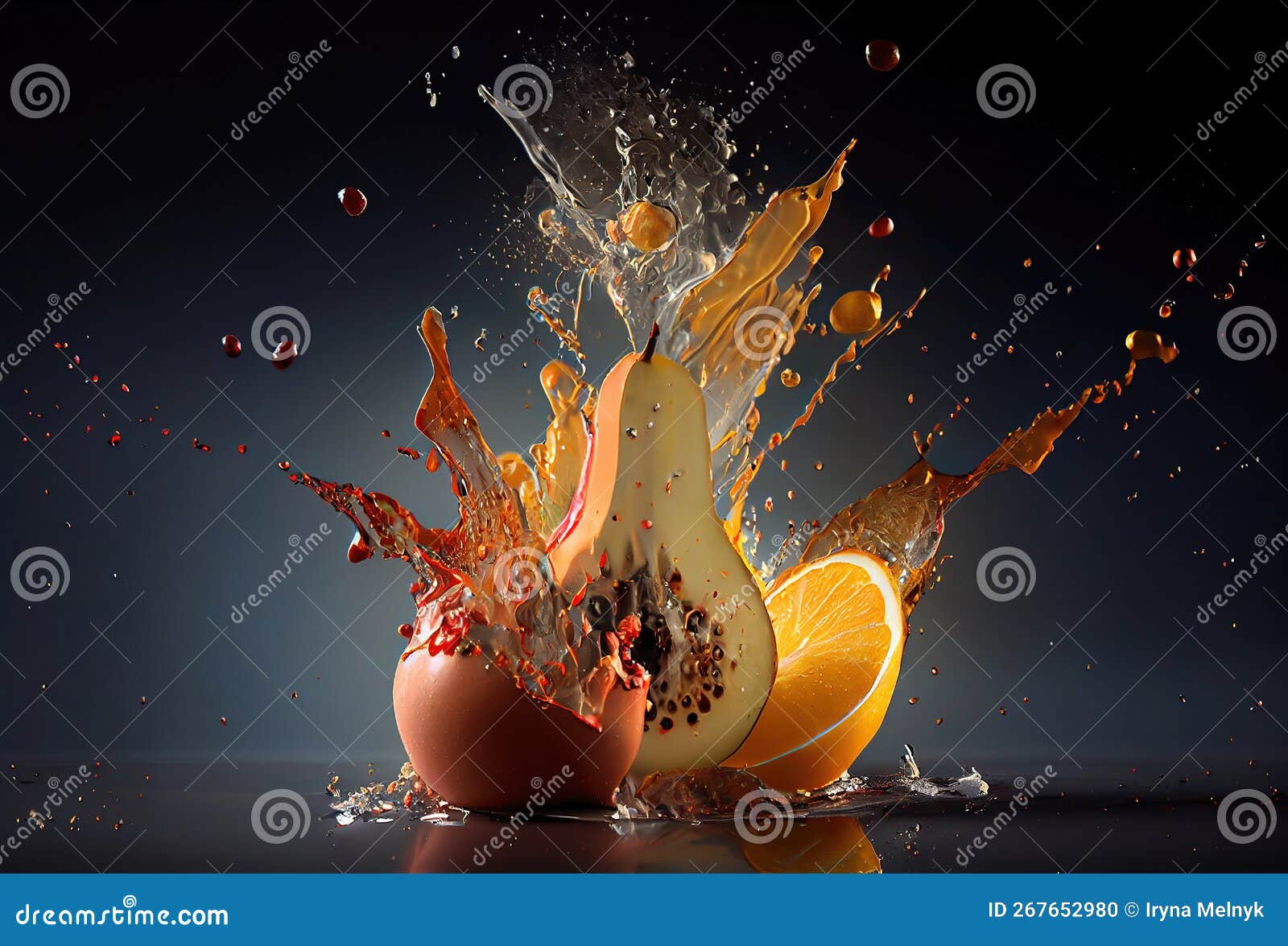 Different Exotic and Fantastic Fruits and Berries, Mixed Fruit Falling ...