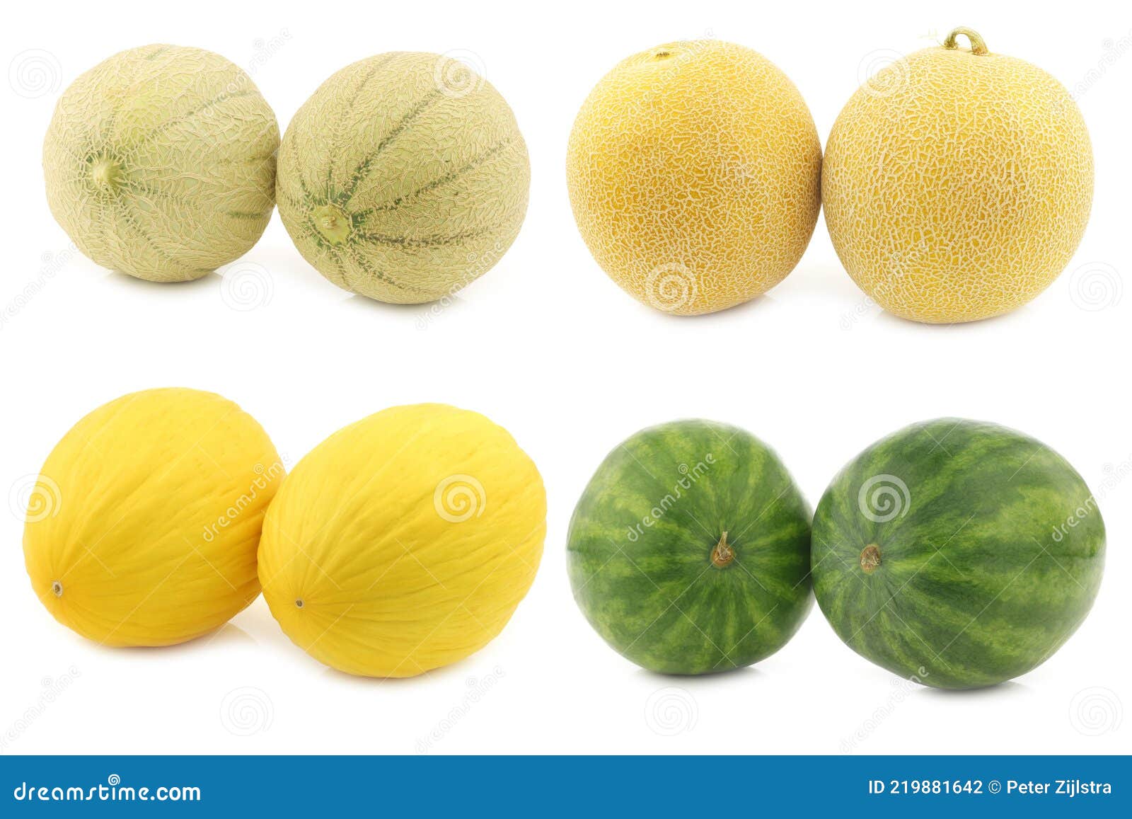 Assortment of Different Melon Varieties Stock Photo - Image of colorful ...