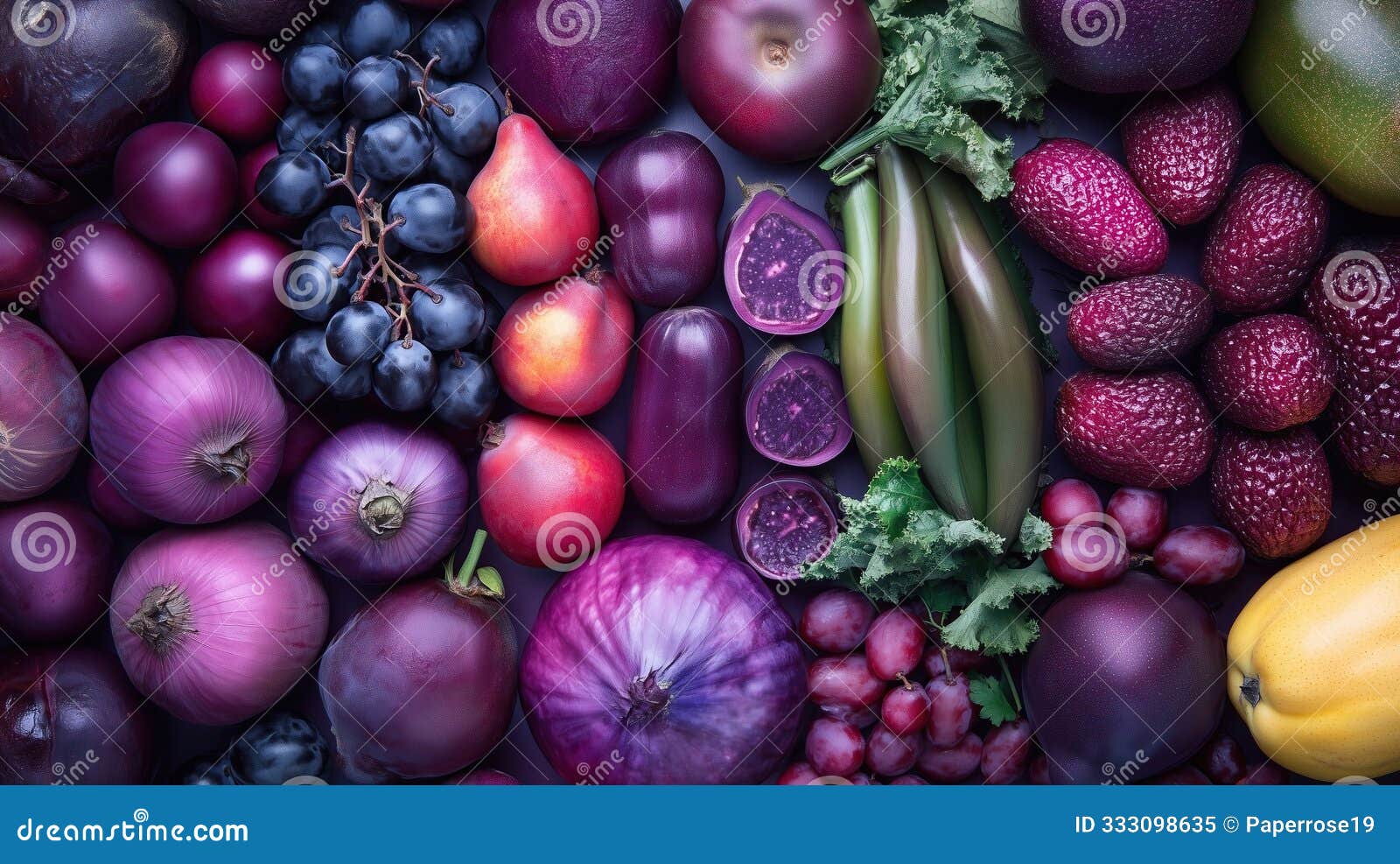 Assortment of Different Purple Fruit and Vegetable Stock Image - Image ...