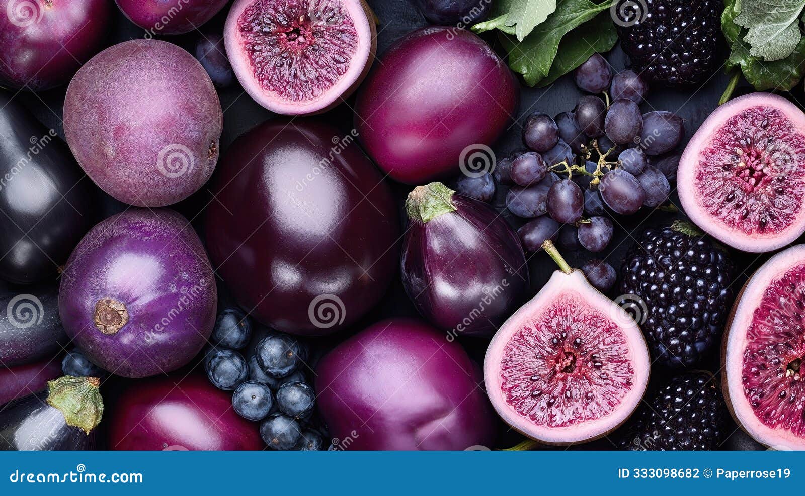 Assortment of Different Purple Fruit and Vegetable Stock Photo - Image ...
