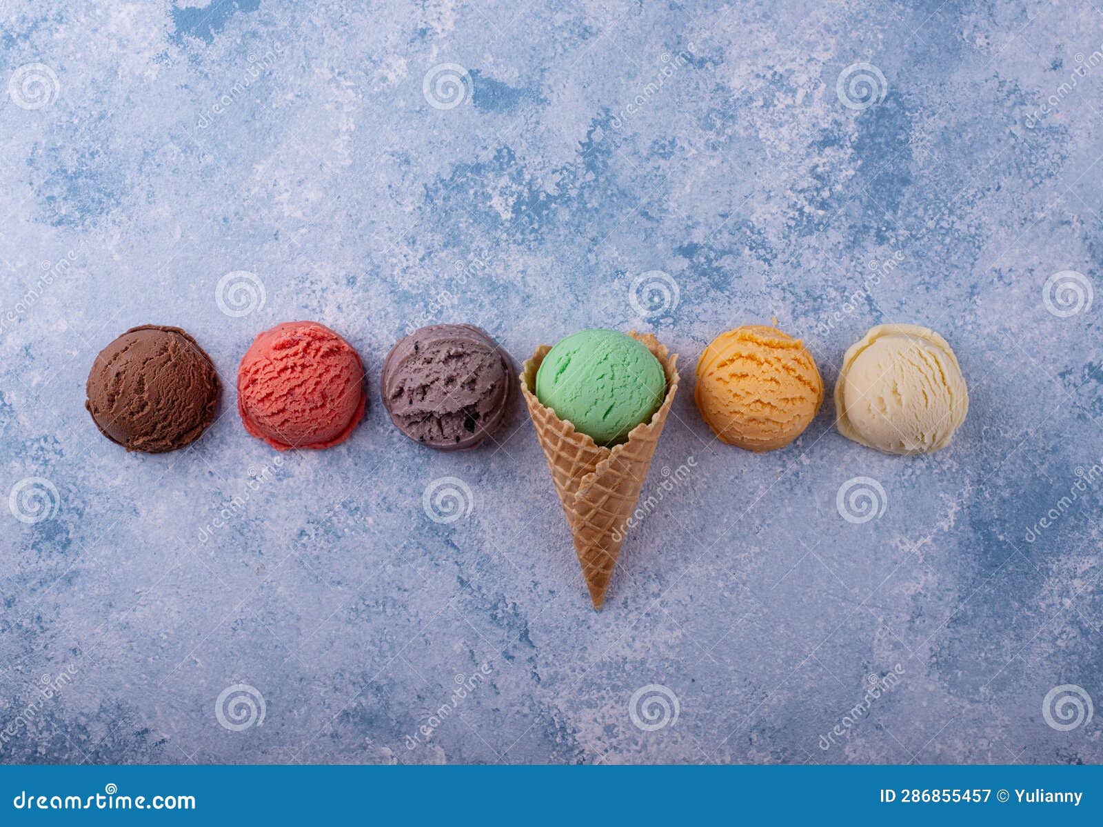 Assortment of Different Taste of Ice Cream Stock Image - Image of ...