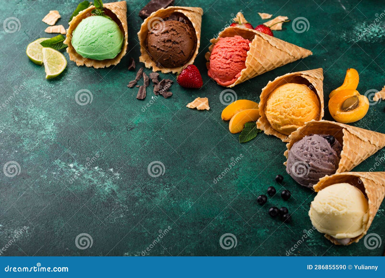 Assortment of Different Taste of Ice Cream Stock Photo - Image of tasty ...