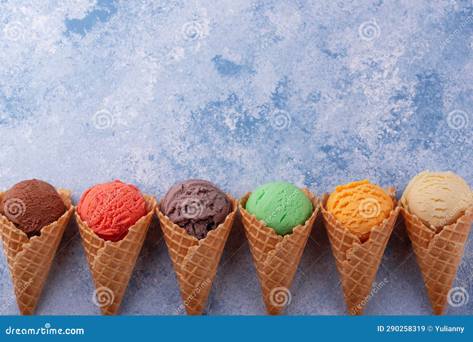 Assortment of Different Taste of Ice Cream Stock Image - Image of berry ...