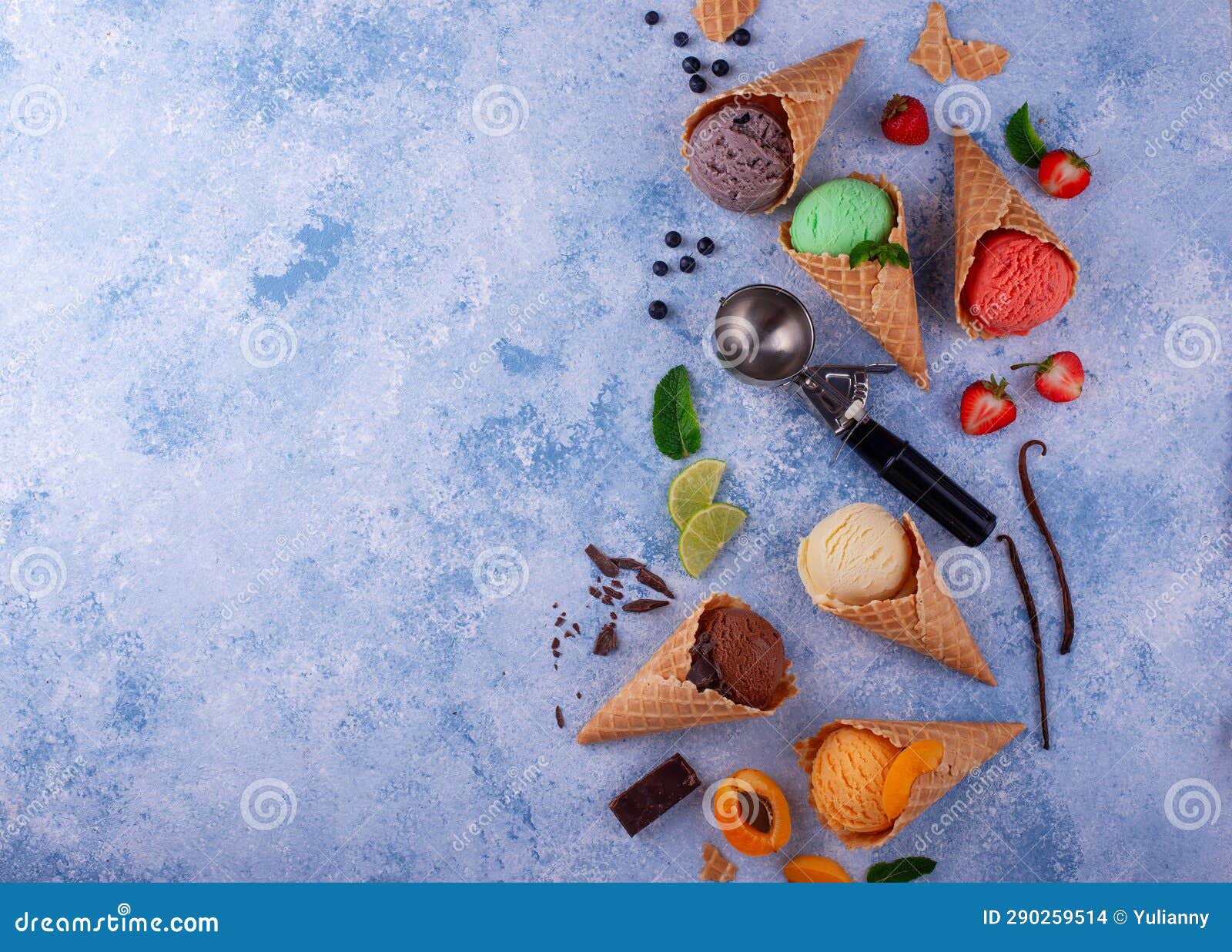 Assortment of Different Taste of Ice Cream Stock Photo - Image of ...