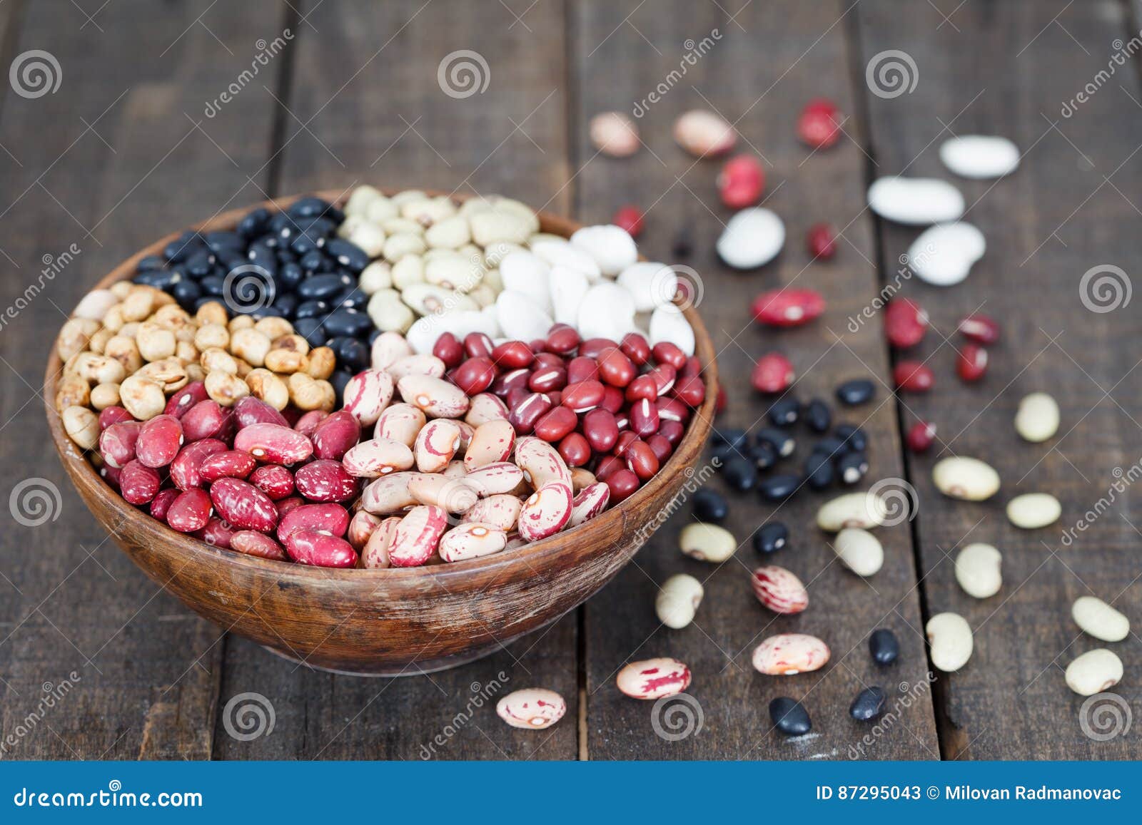 Assortment of Different Types of Beans Stock Image - Image of organic ...