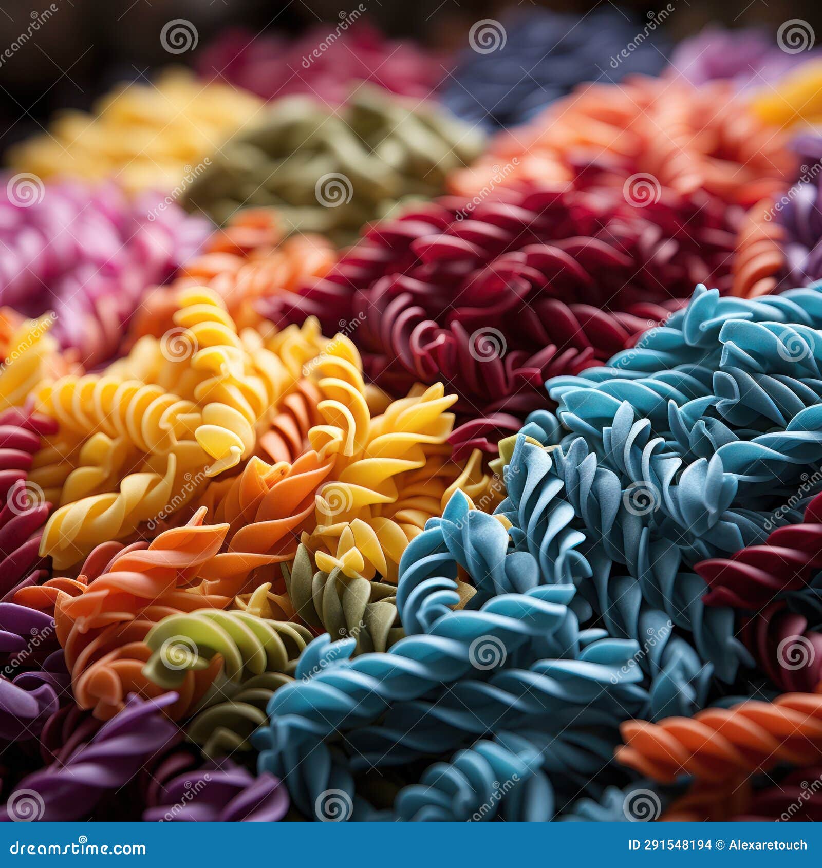 Assortment of Different Types of Pasta in Different Colors. Stock Photo ...