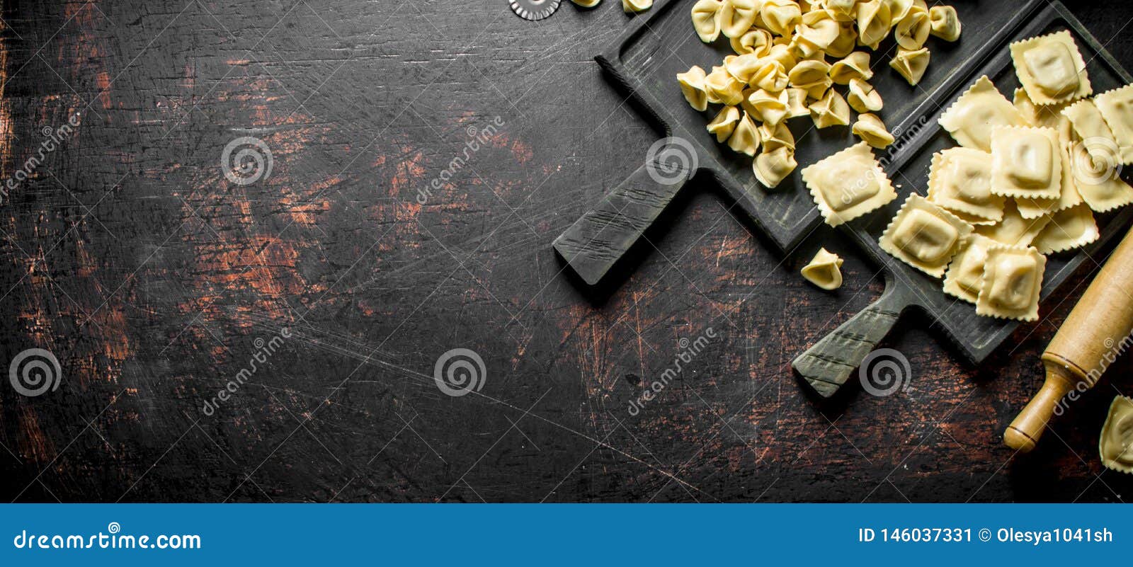 An Assortment of Different Types of Raw Paste Stock Image - Image of ...