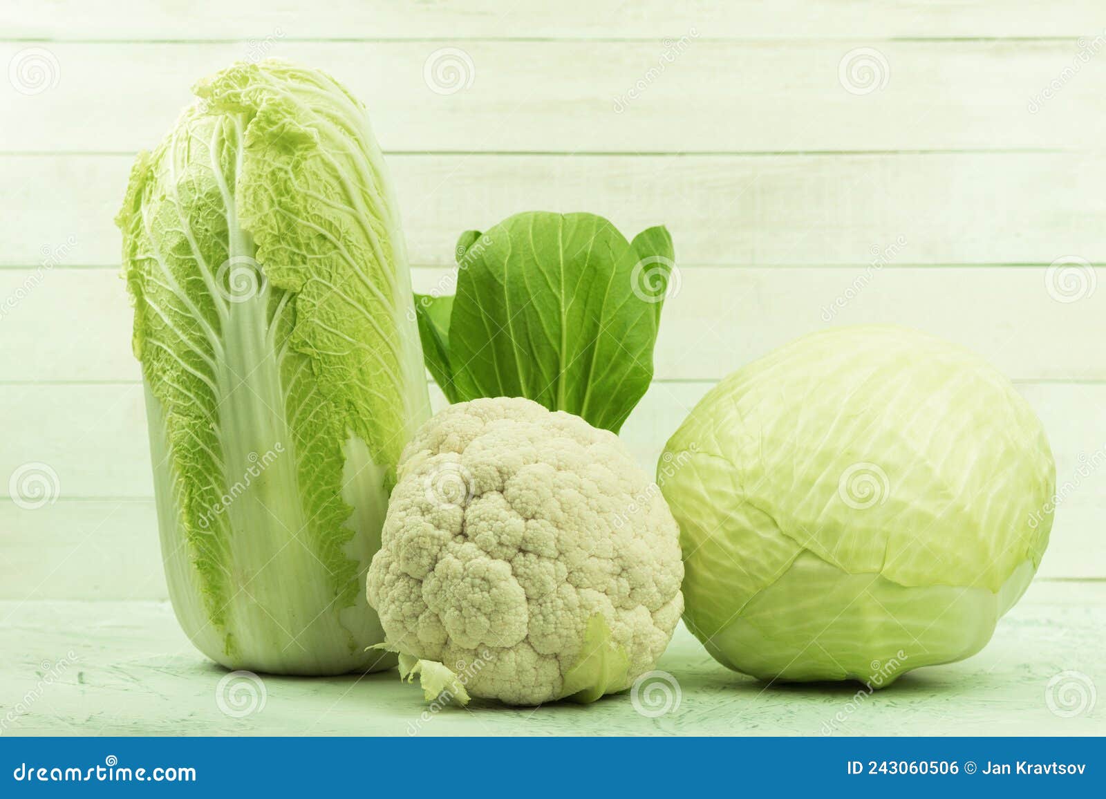 Assortment of Different Varieties of Cabbage Cabbage Stock Photo ...