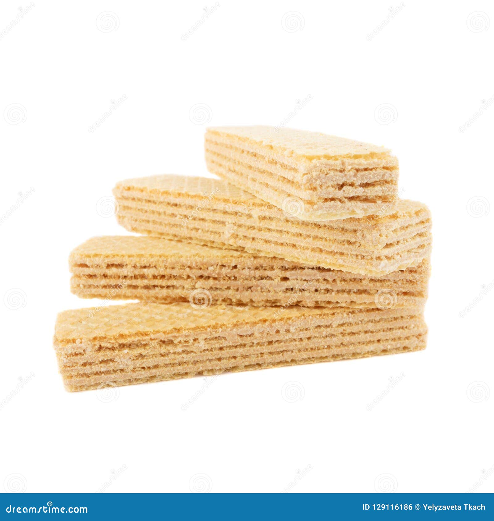 Assortment of Different Wafers, Isolated on White Stock Photo - Image ...