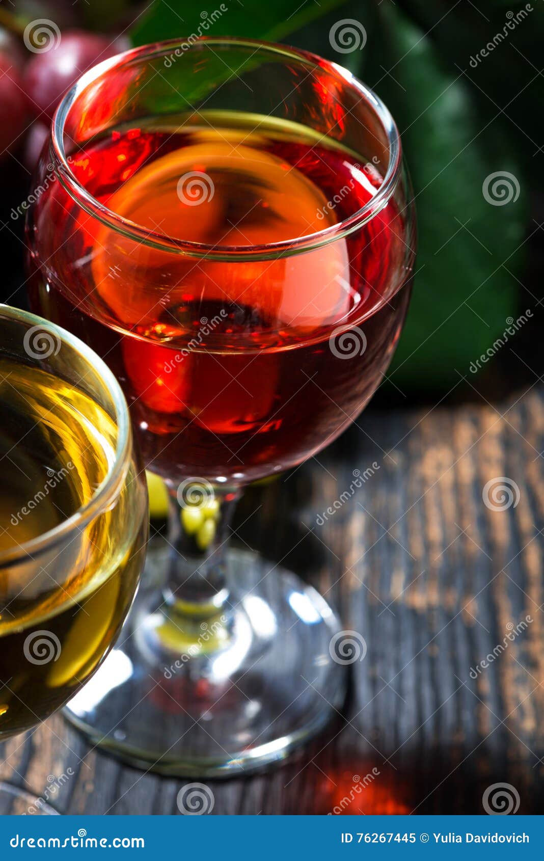 Assortment Different Wine on Wooden Background, Closeup Stock Image ...