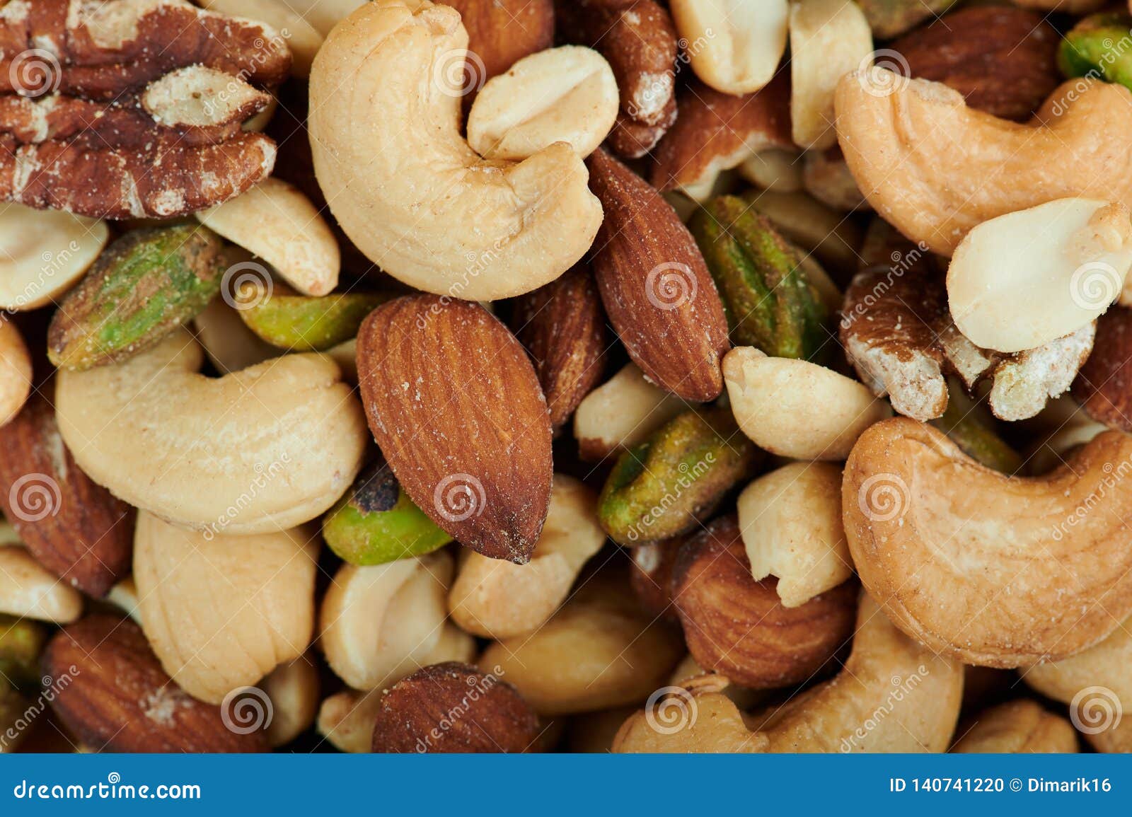 Assortment of dry nuts stock photo. Image of healthy - 140741220