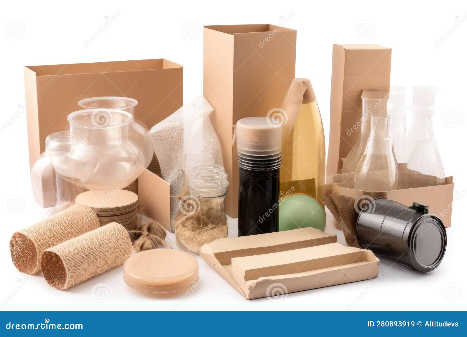 An Assortment of Eco-friendly Packaging Solutions, Including Reusable ...