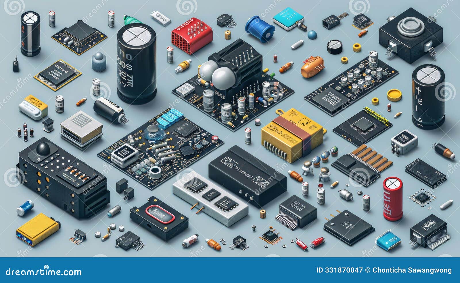 Power Transistors, Schematic View Of Transistor. Electronic Equipment ...