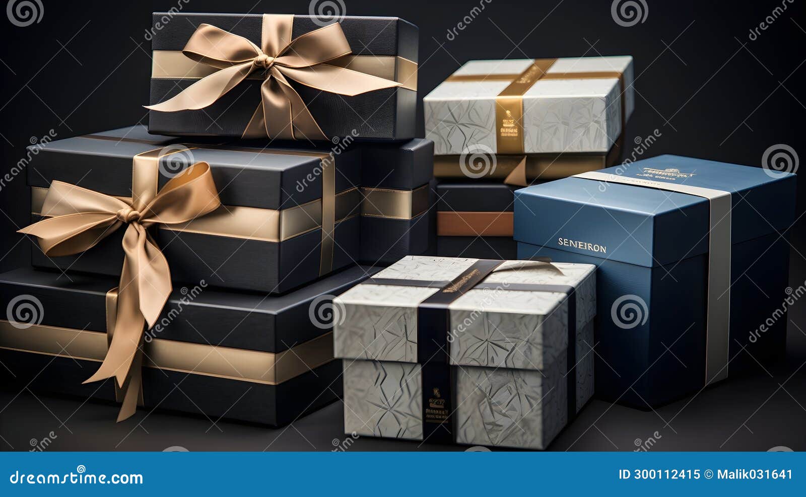 An Assortment of Elegantly Designed Gift Boxes Featuring Luxurious ...