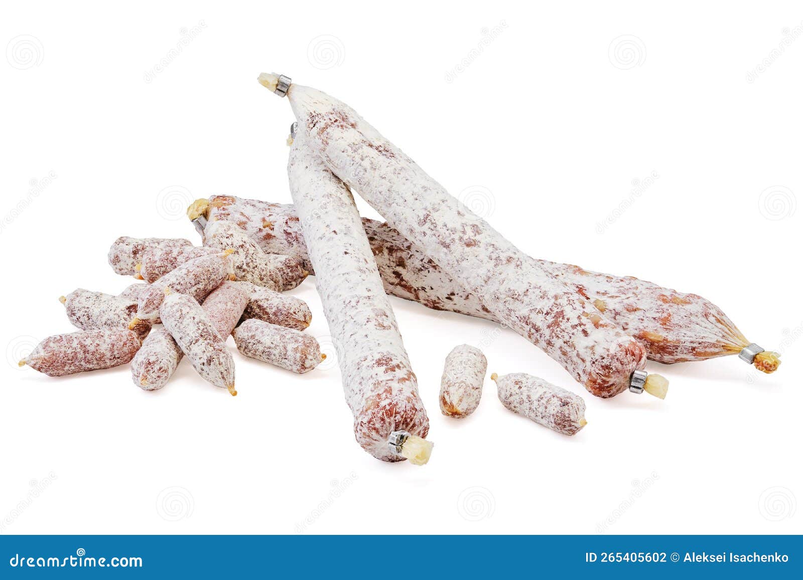 Assortment of Fermented Sausage with White Mold Stock Photo - Image of ...