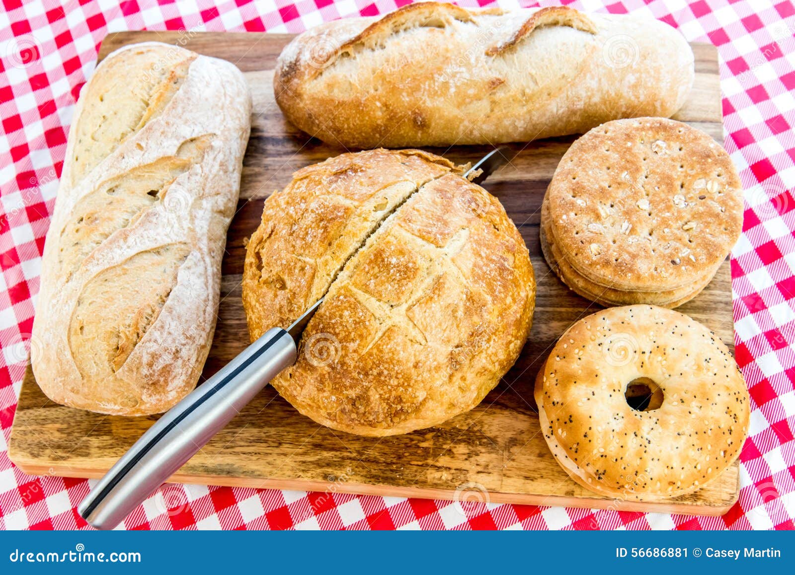 Assortment of Fresh Baked Breads Stock Image - Image of bake, grain ...