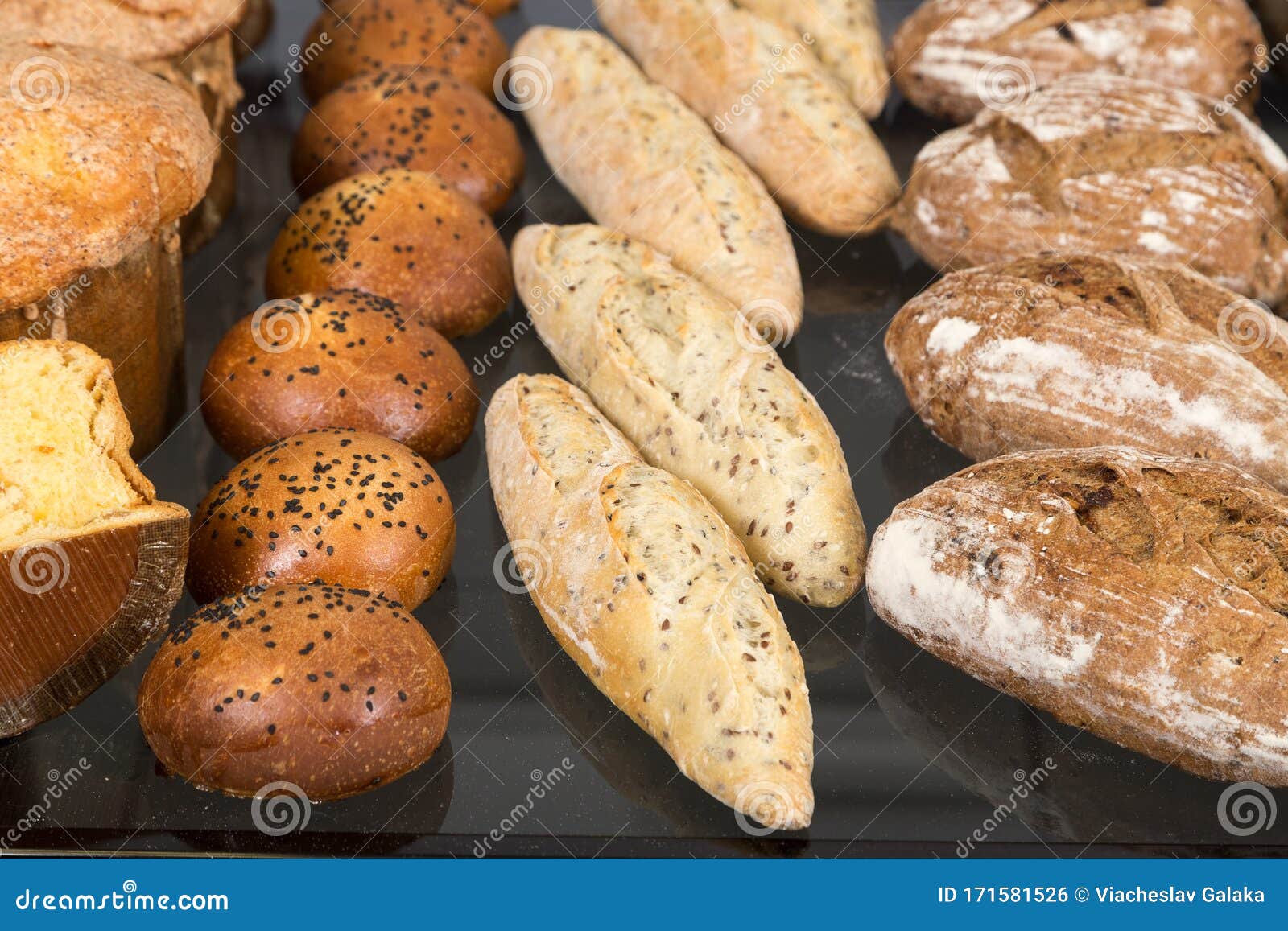 Assortment of Fresh Bakery Products Stock Photo - Image of delicious ...