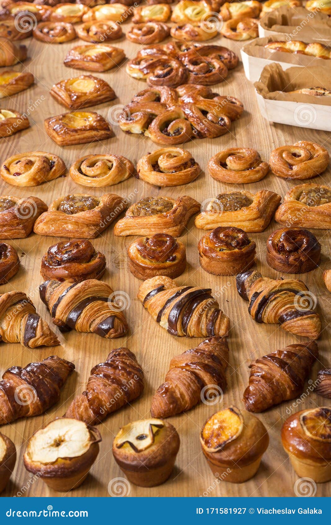 Assortment of Fresh Bakery Products Stock Image - Image of dessert ...