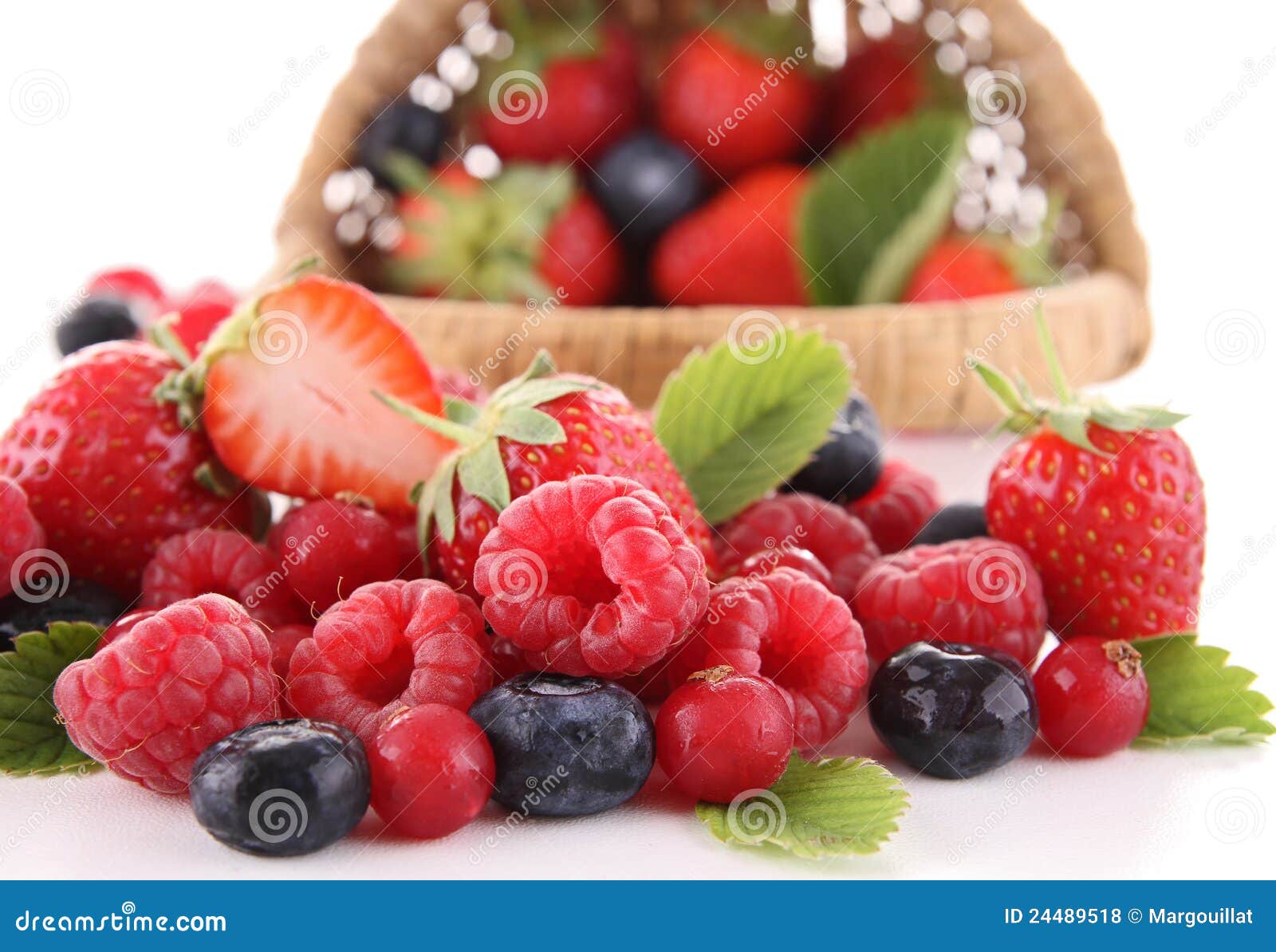 Assortment of Fresh Berries Stock Photo - Image of basket, wicker: 24489518