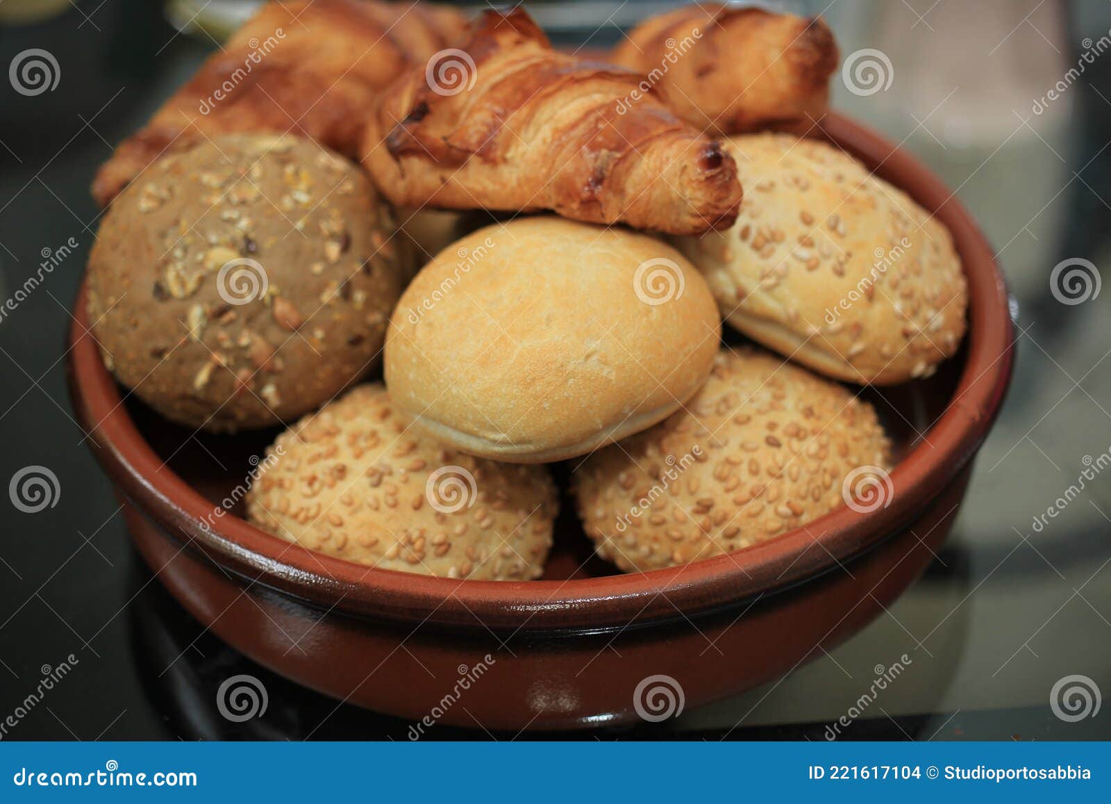 Assortment of fresh bread stock photo. Image of natural - 221617104