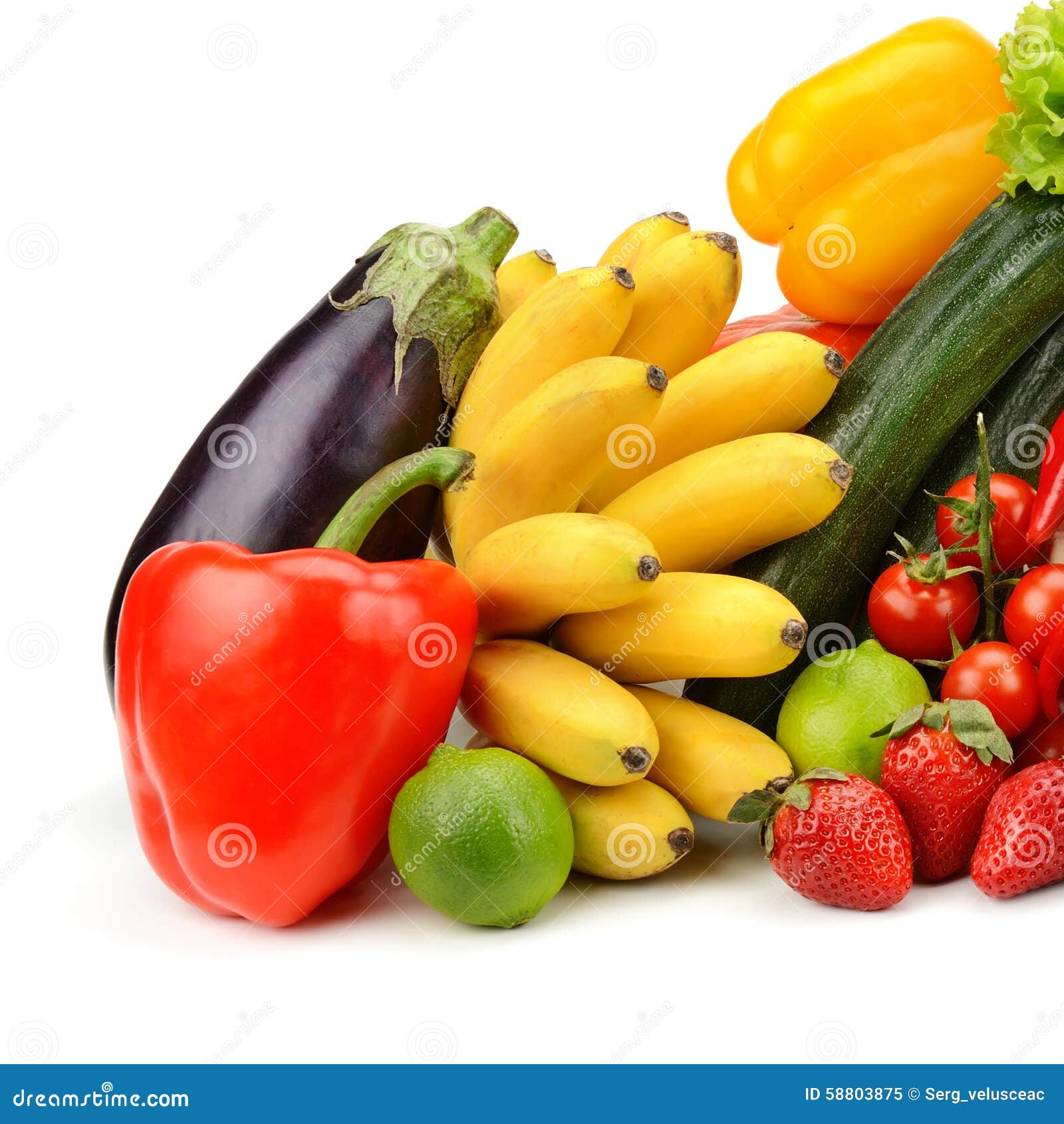 Assortment Fresh Fruits and Vegetables Stock Image - Image of food ...