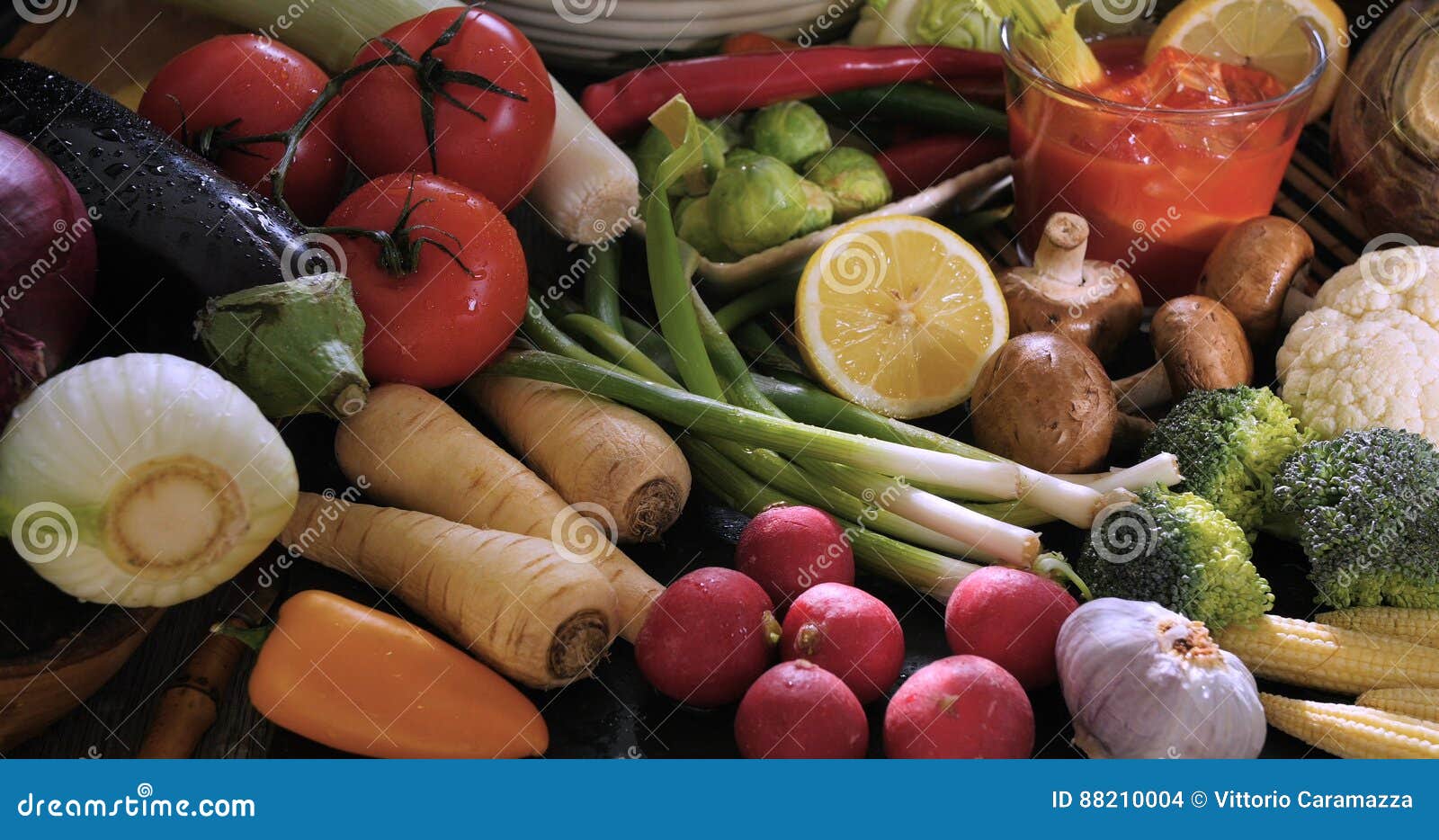 Assortment of Fresh, Healthy, Organic Vegetables Stock Photo - Image of ...