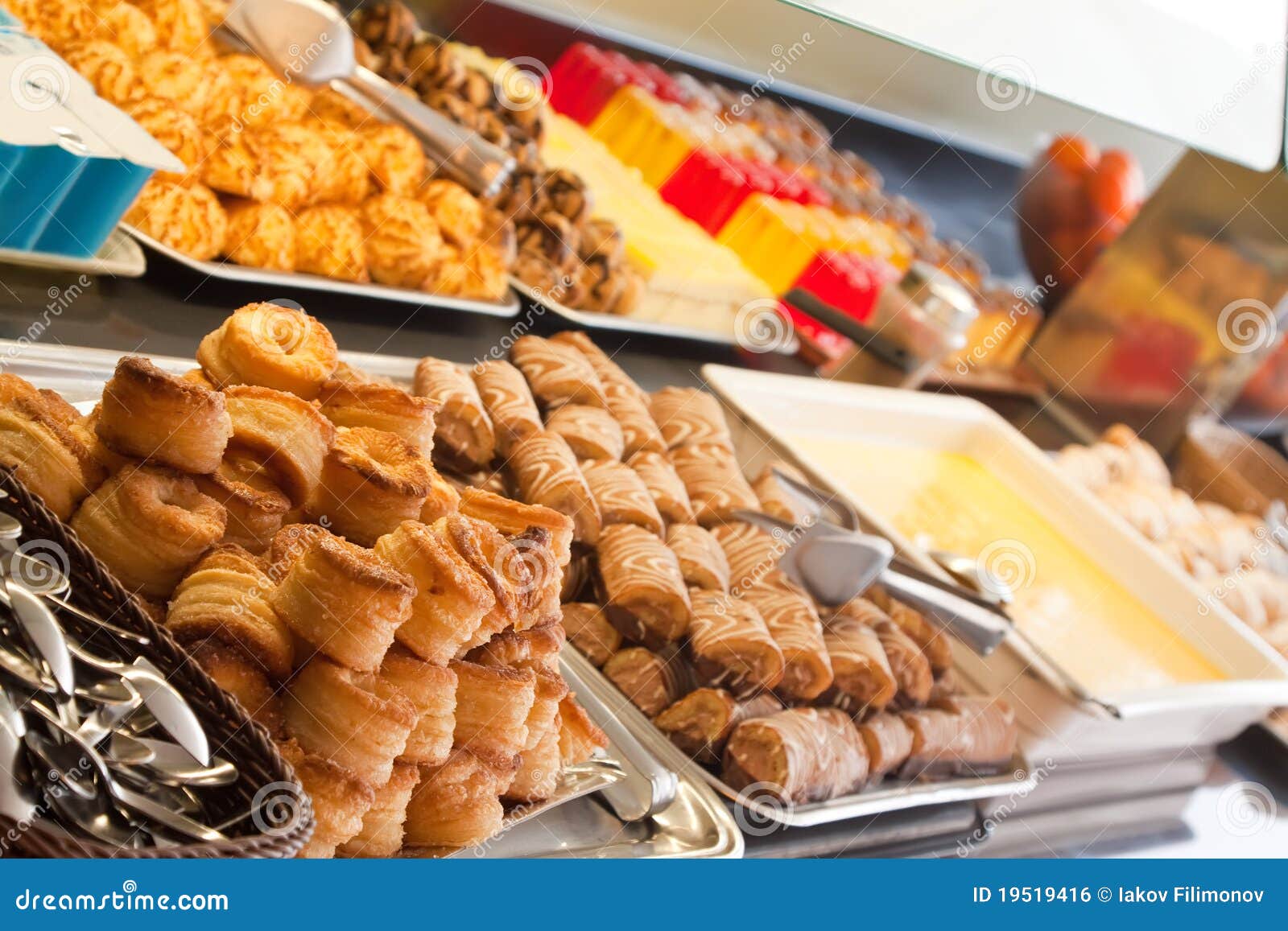Assortment of fresh pastry stock photo. Image of desserts - 19519416