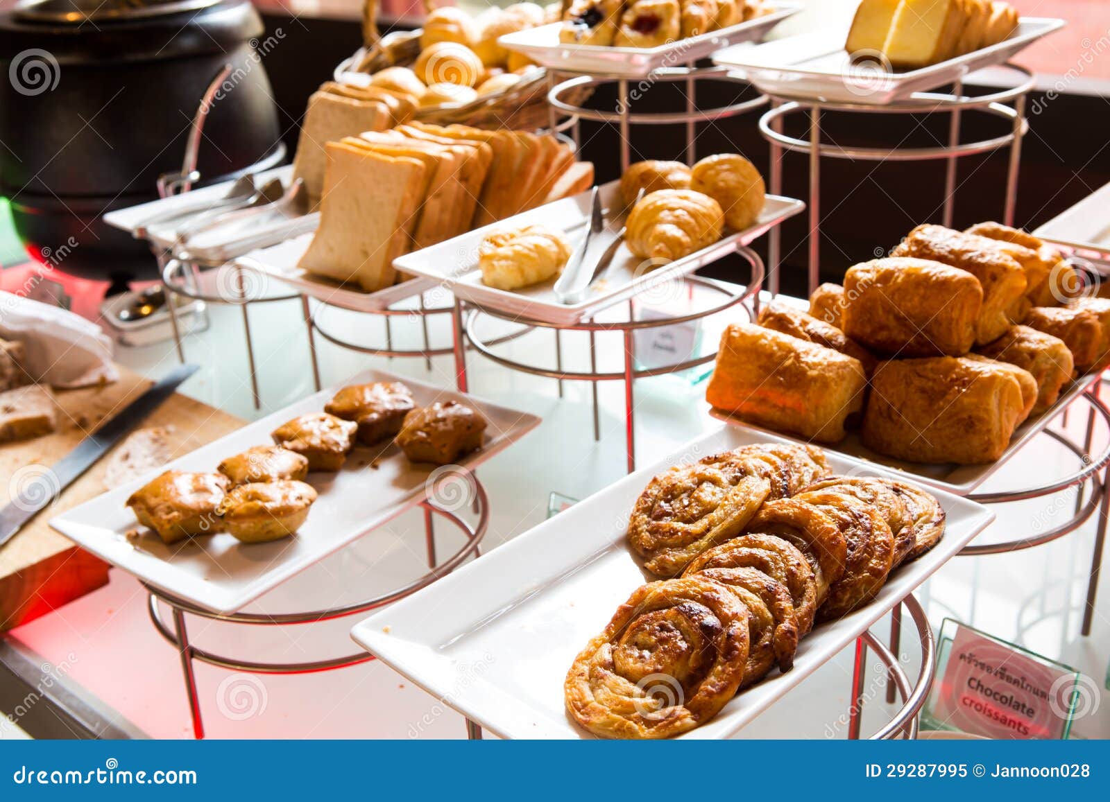 Assortment of Fresh Pastry on Table Stock Image - Image of breakfast ...