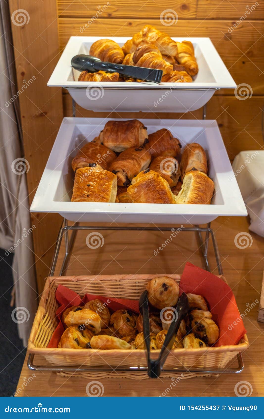 Assortment of Fresh Pastry on Table in Breakfast Buffet Stock Image ...